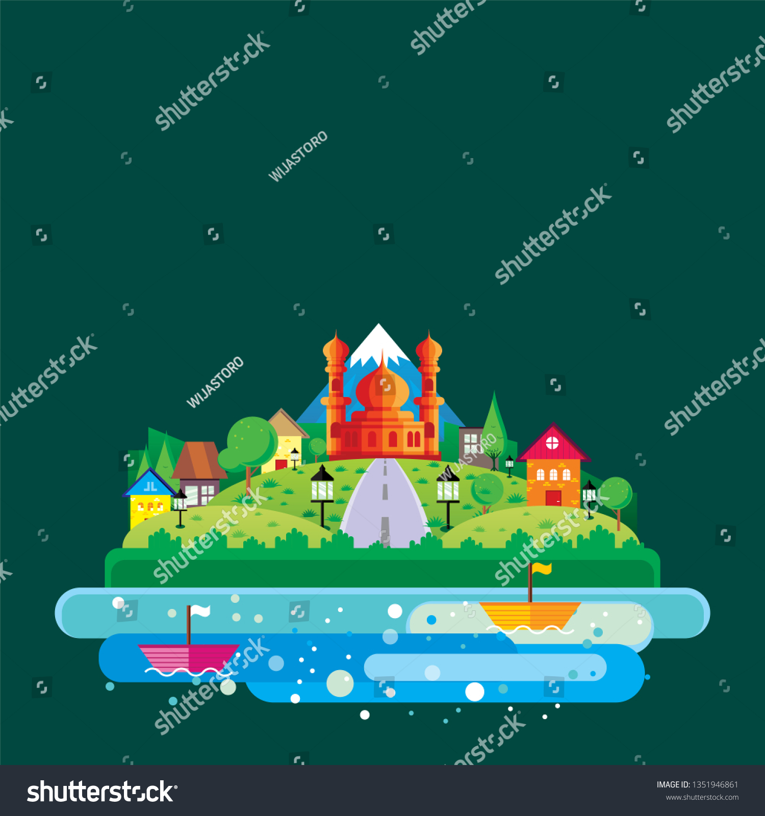 Islamic Illustration Vector: vector de stock (libre de regalías ...