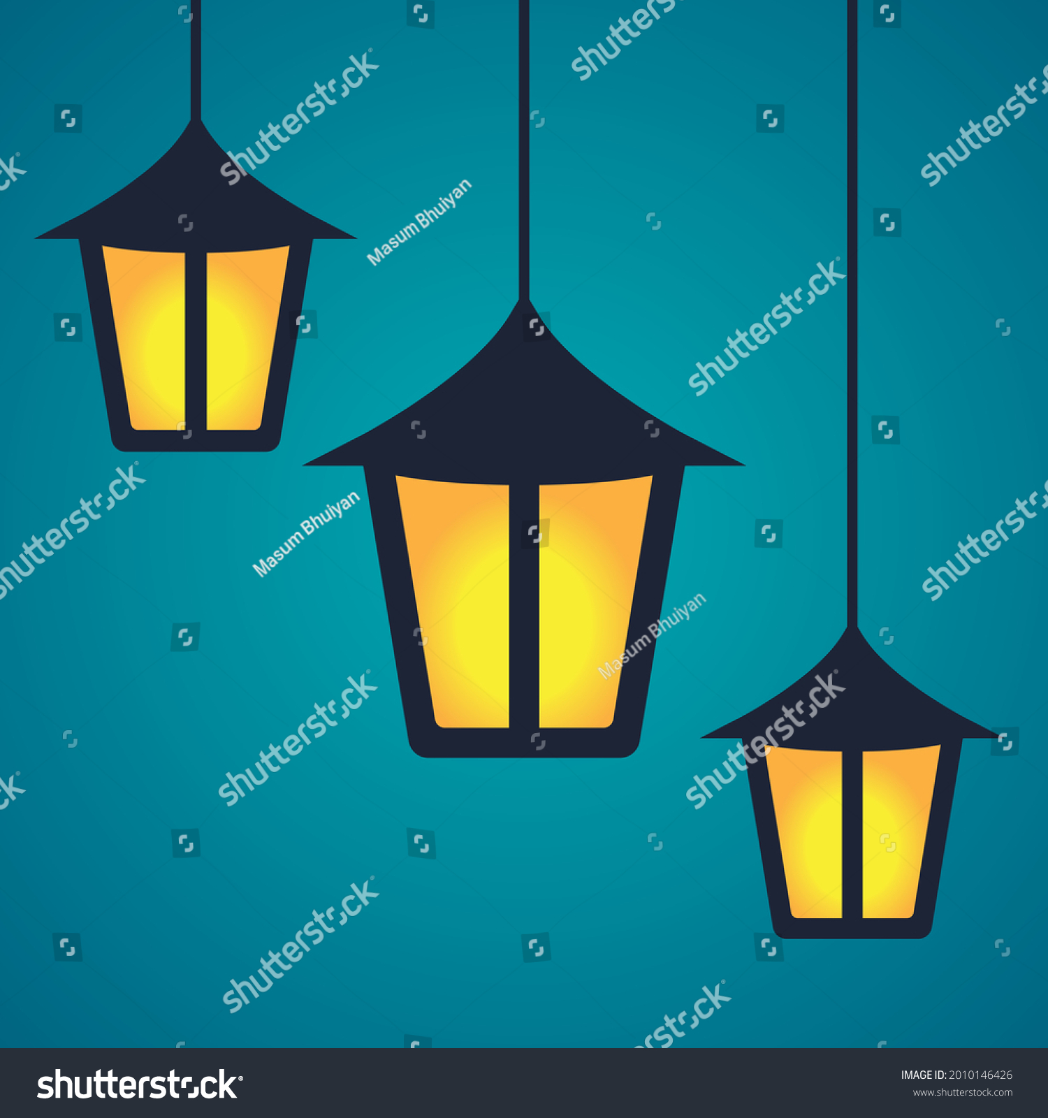 Islamic Lantern Vector Lamp Hanging Lantern Stock Vector (Royalty Free ...