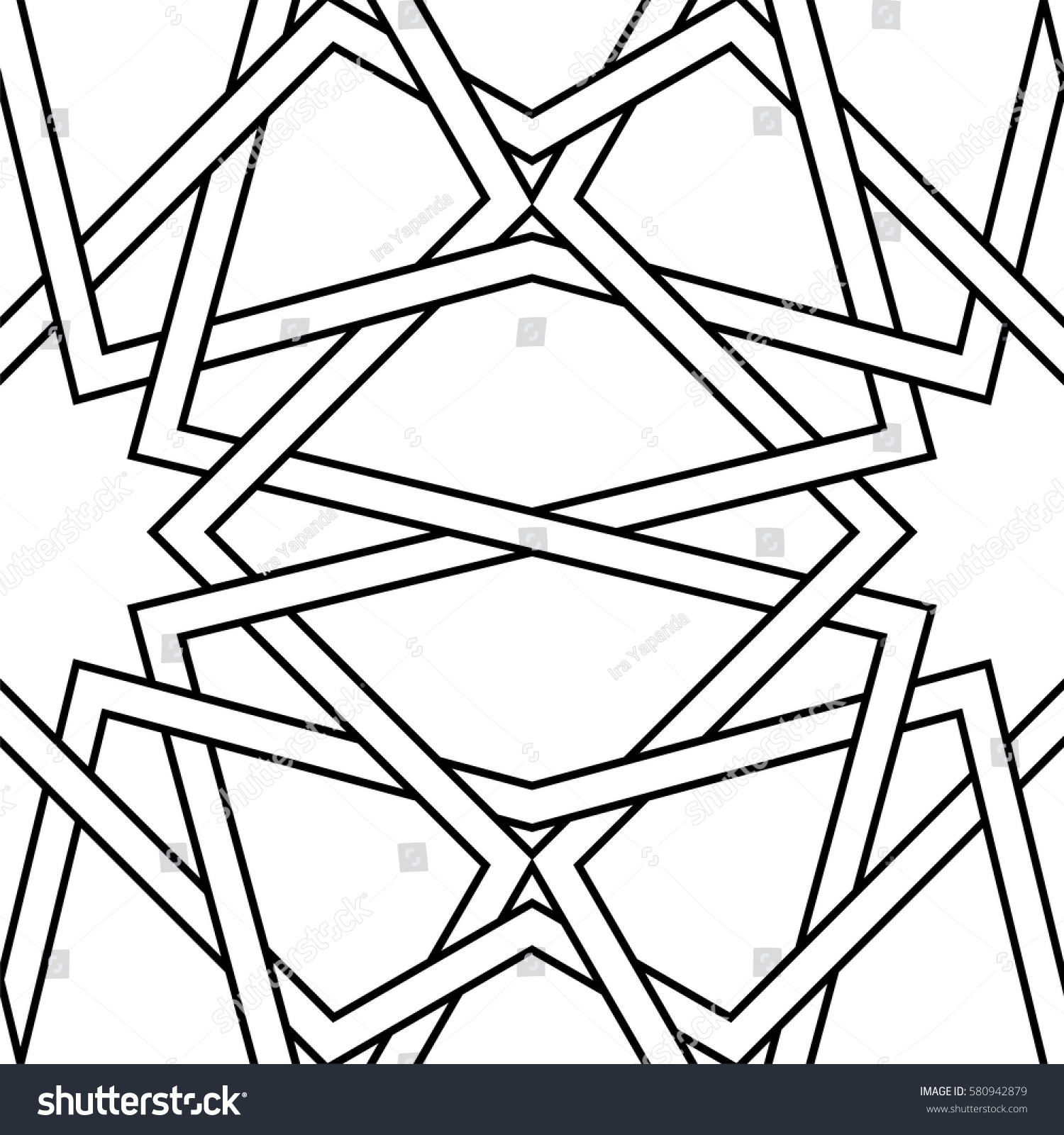 Islamic Line Pattern Interlaced Seamless Vector Stock Vector (Royalty ...