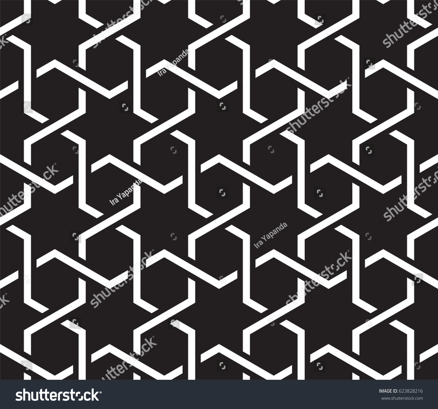 Islamic Line Pattern Interlaced Seamless Vector Stock Vector (Royalty ...