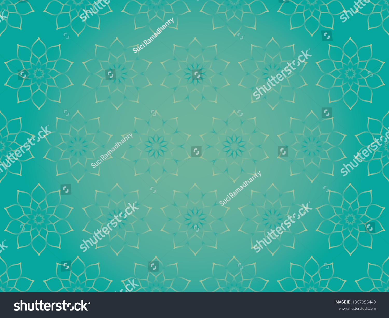 Islamic Lotus Flower Pattern Background Stock Vector (Royalty Free ...