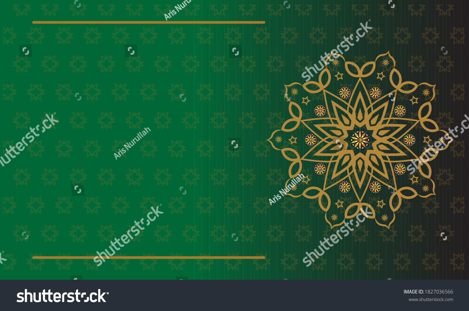Islamic Mandala Premium Green Background Illustration Stock Vector ... Islamic Mandala Premium Green Background Illustration Stock Vector ...