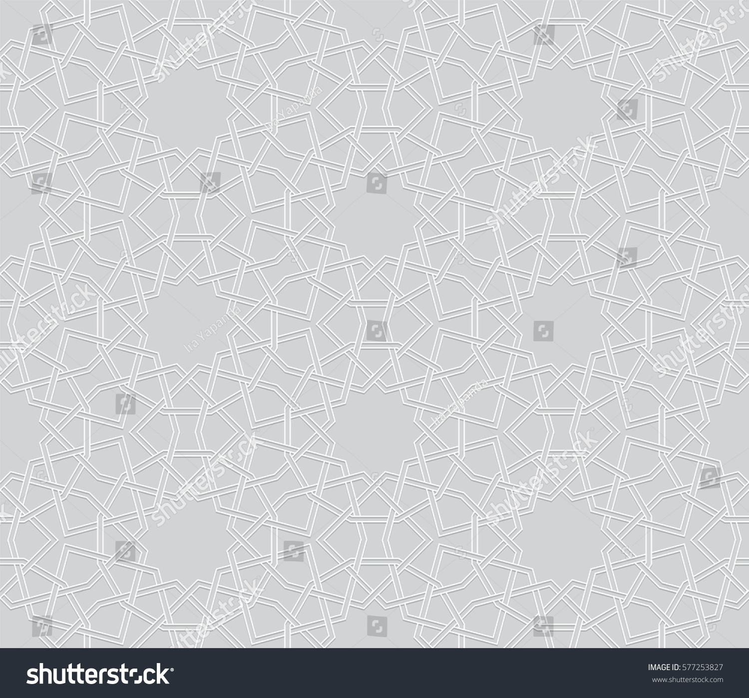 Islamic Pattern Interlaced Seamless Vector Geometric: เวกเตอร์สต็อก ...