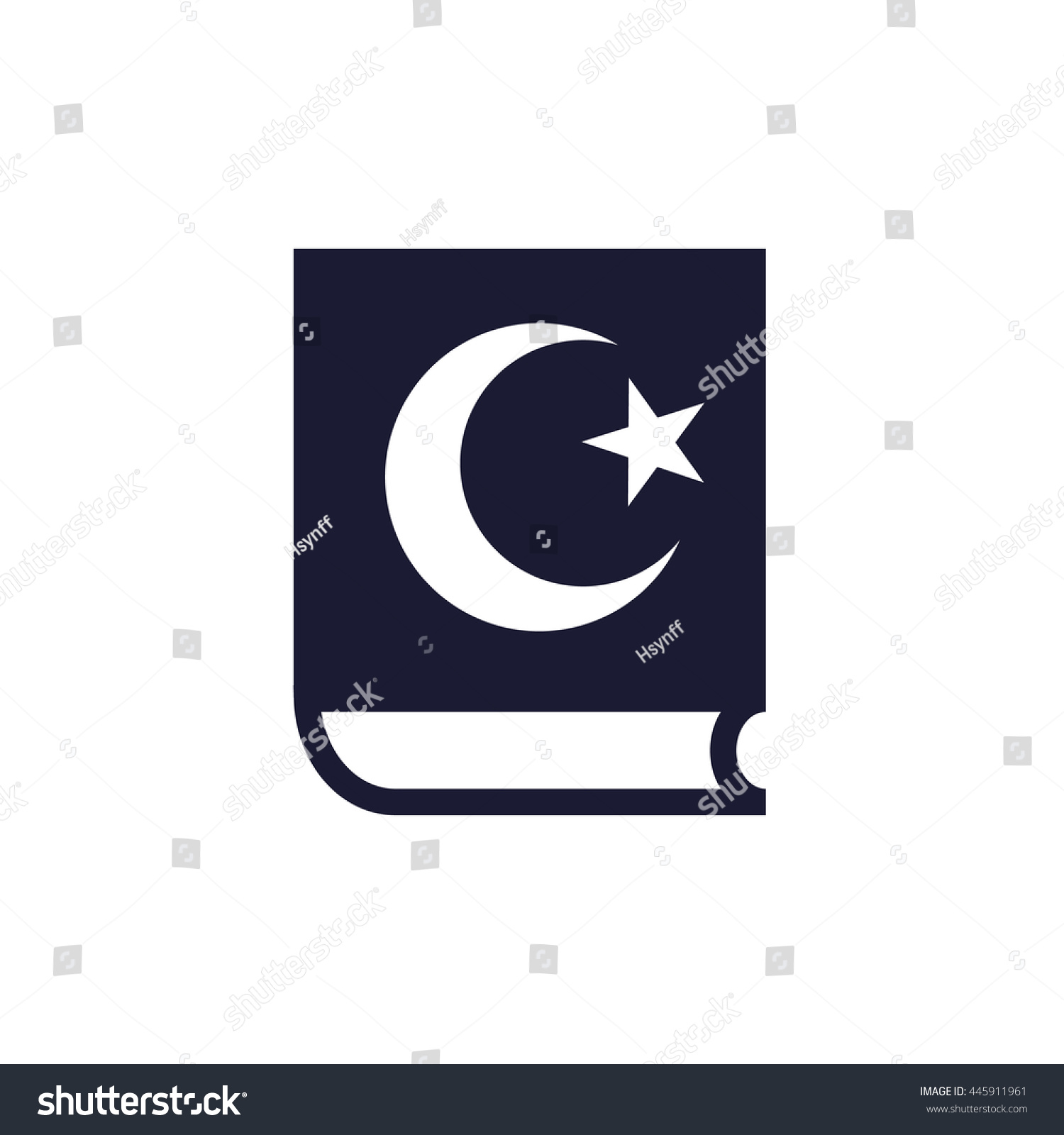 Islamic Religious Book Icon Stock Vector (Royalty Free) 445911961 ...