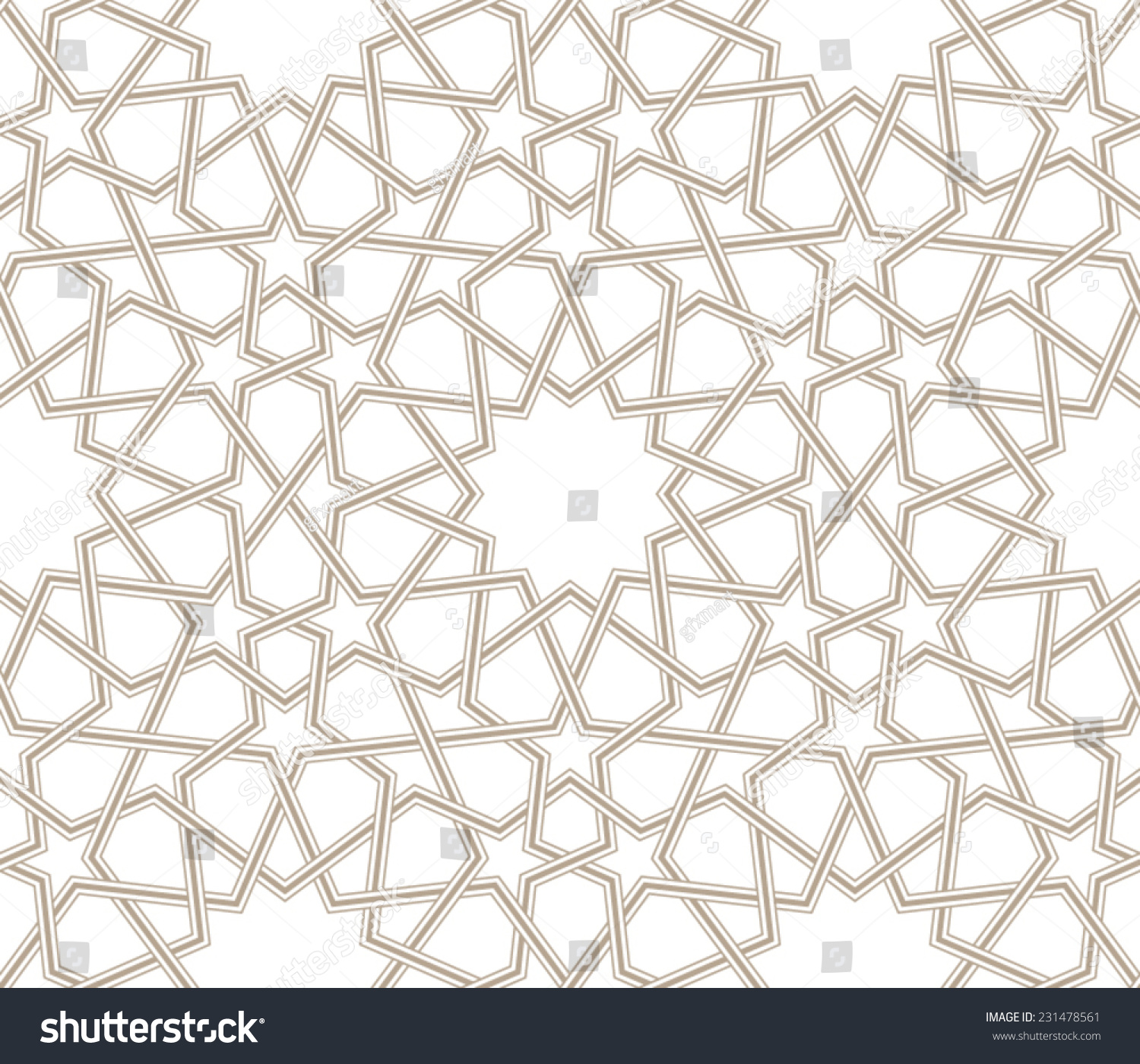 Islamic Star Pattern Grey Lines White: เวกเตอร์สต็อก (ปลอดค่าลิขสิทธิ์ ...
