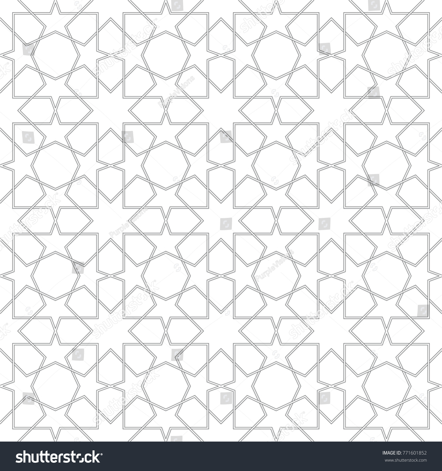 Islamic Stars Pattern Decorative Background Illustration Stock Vector ...
