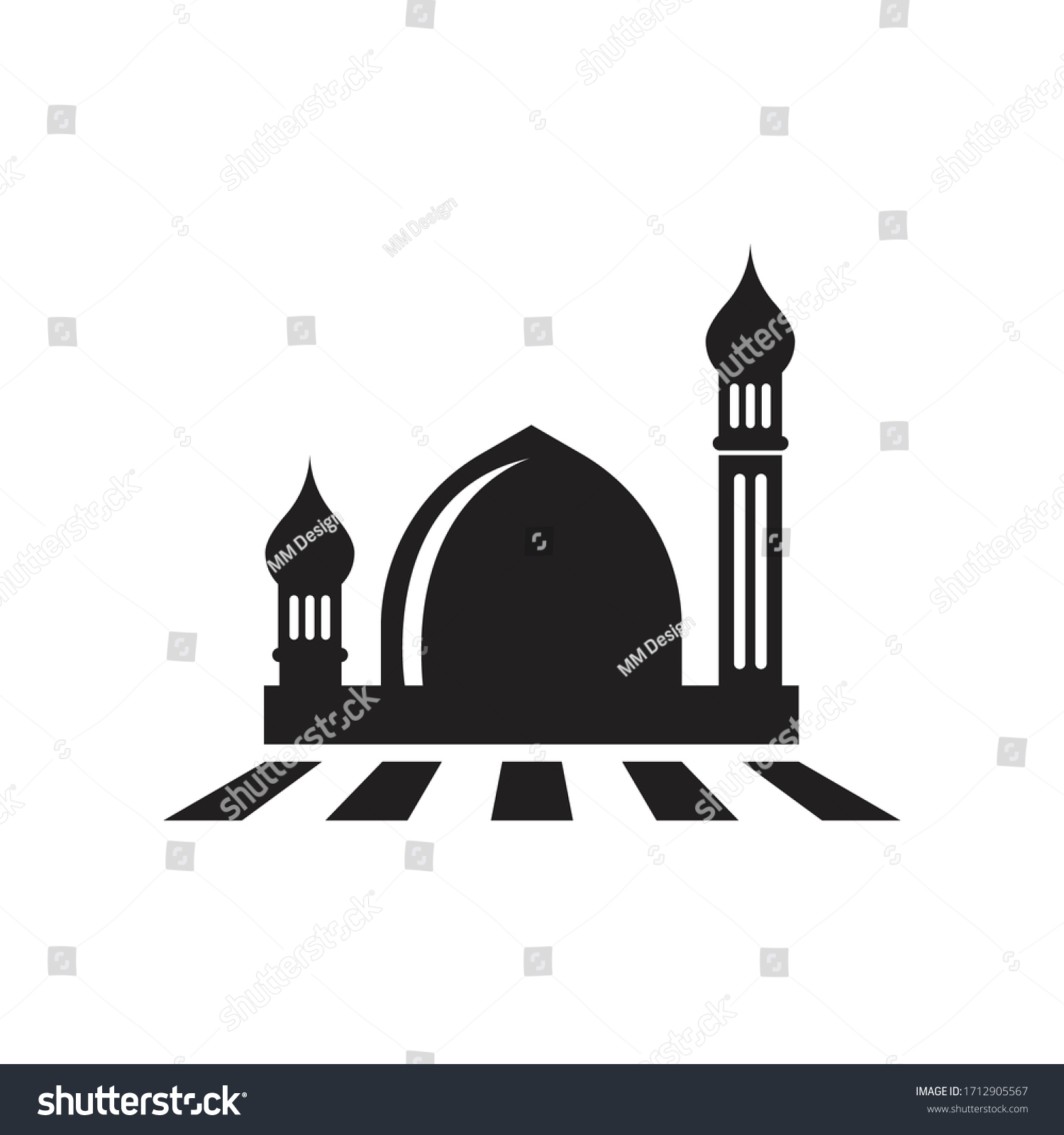 Islamic Symbol Logo Vector Template Stock Vector (Royalty Free) 1712905567