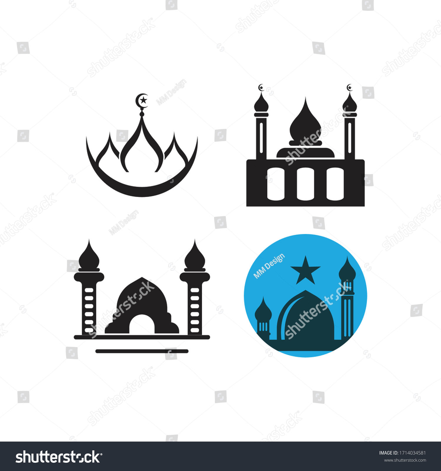 Vektor Stok Islamic Symbol Logo Vector Template (Tanpa Royalti ...