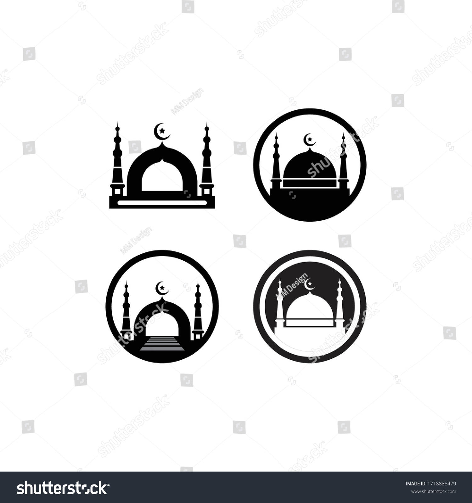 Islamic Symbol Logo Vector Template Stock Vector (Royalty Free ...