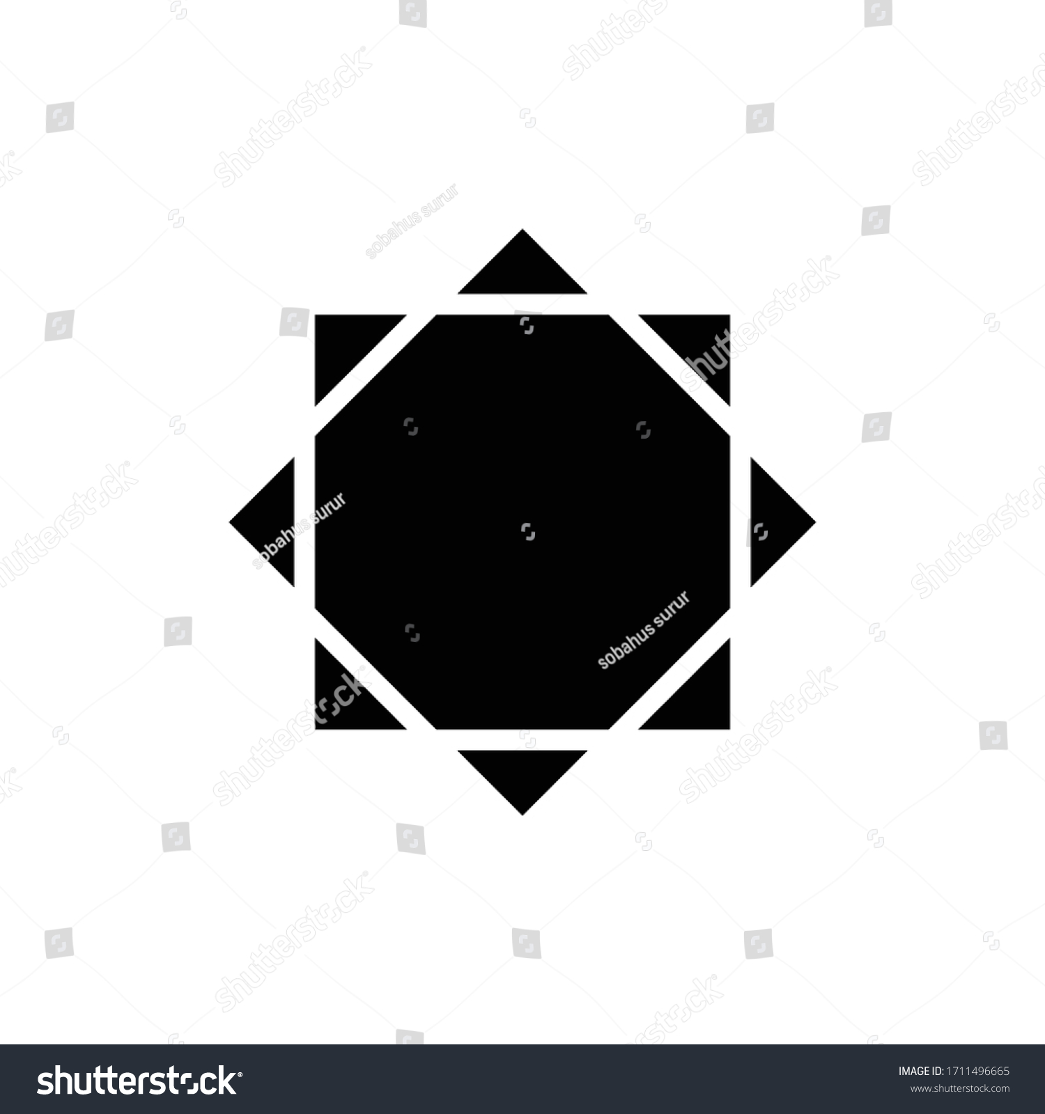 Islamic Symbol Eight Point Star Vector Stock Vector (Royalty Free ...