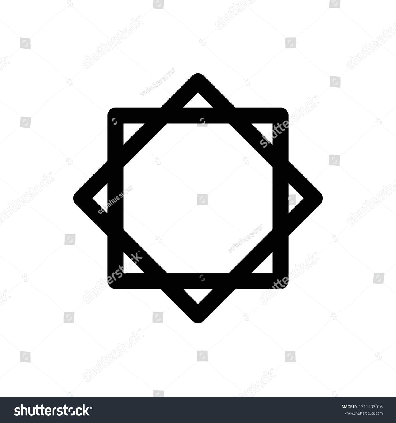 Islamic Symbol Line Eight Point Star Stock Vector (Royalty Free ...