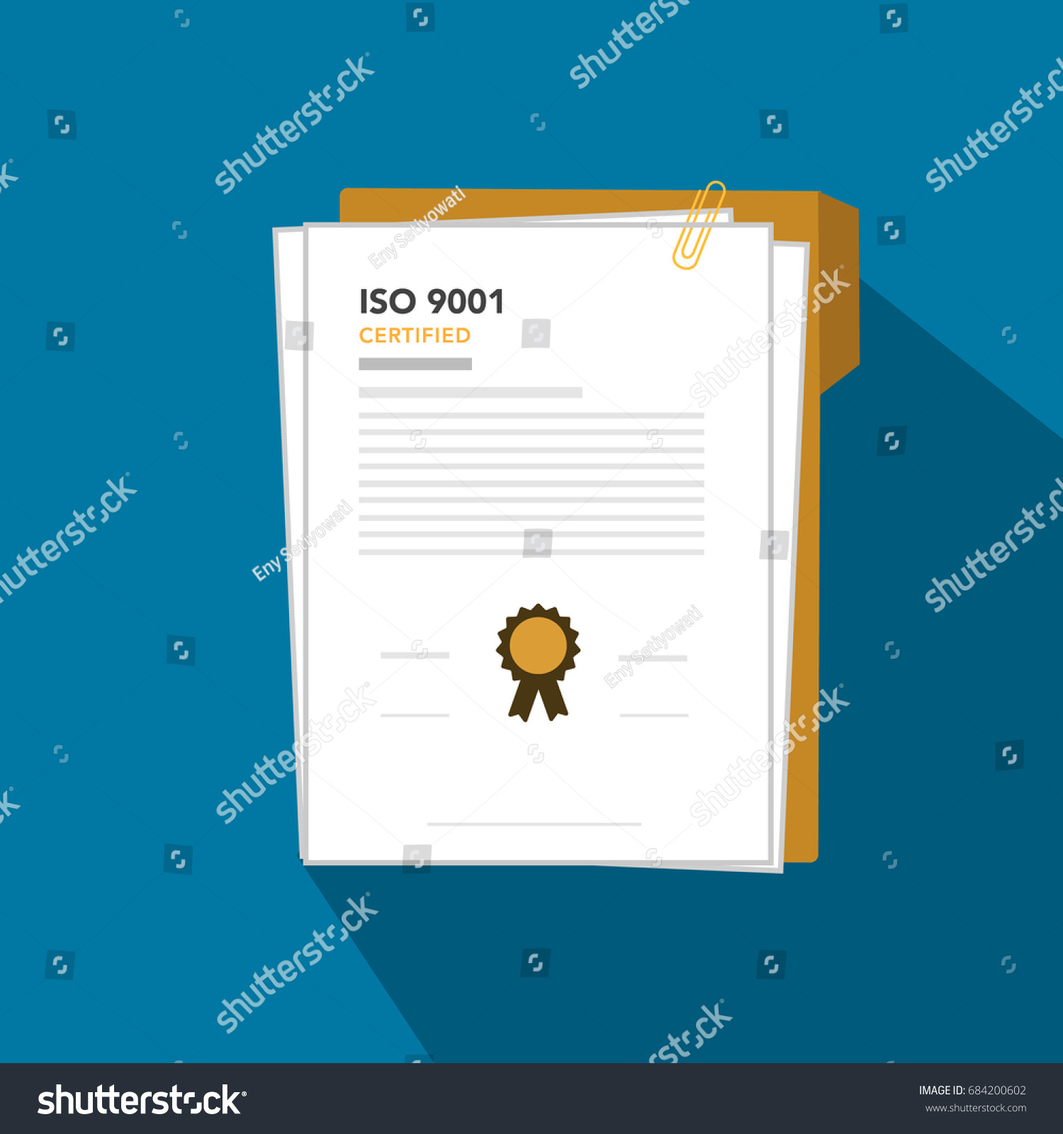 Iso 9001 Certified Quality Management System: เวกเตอร์สต็อก (ปลอดค่า ...
