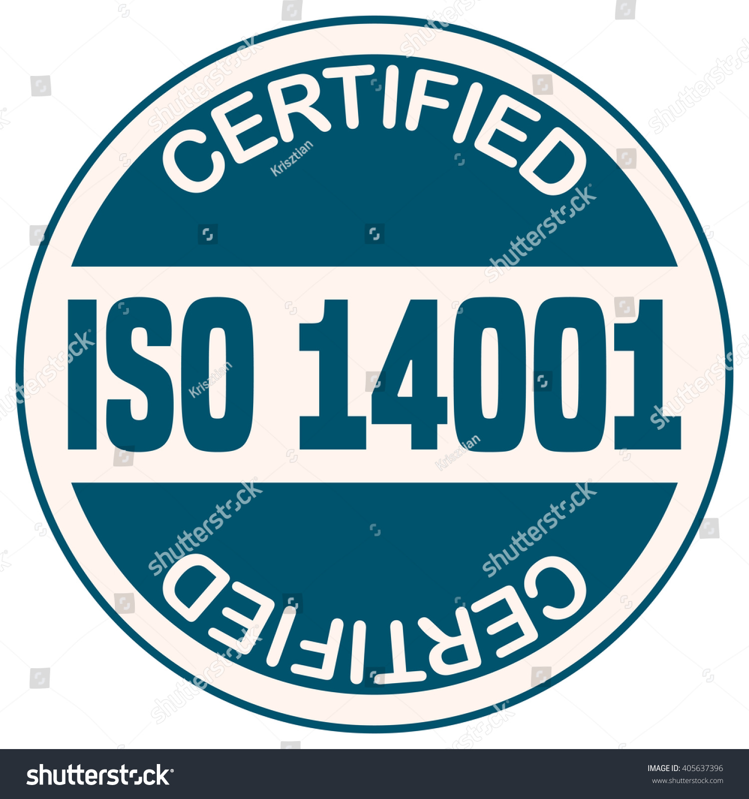 Iso 14001 Certified Sticker Vector Illustration Stock Vector (Royalty ...