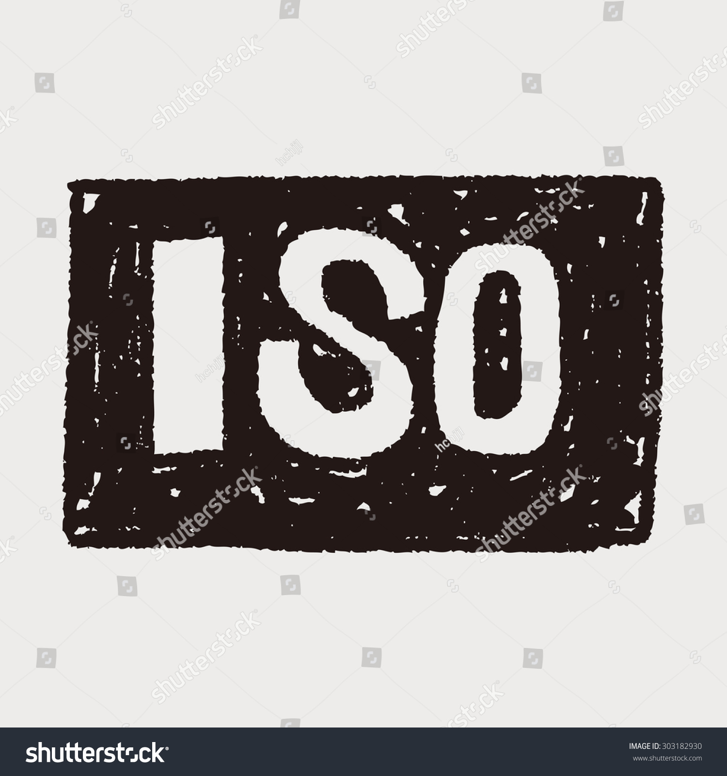 Iso Doodle Stock Vector (Royalty Free) 303182930 | Shutterstock