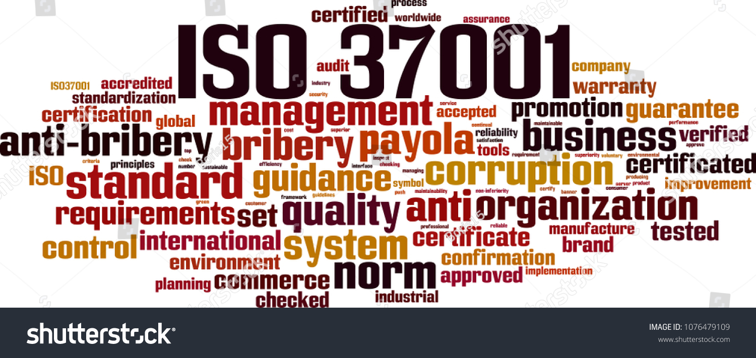 Iso 37001 Word Cloud Concept Vector Stock Vector (Royalty Free ...