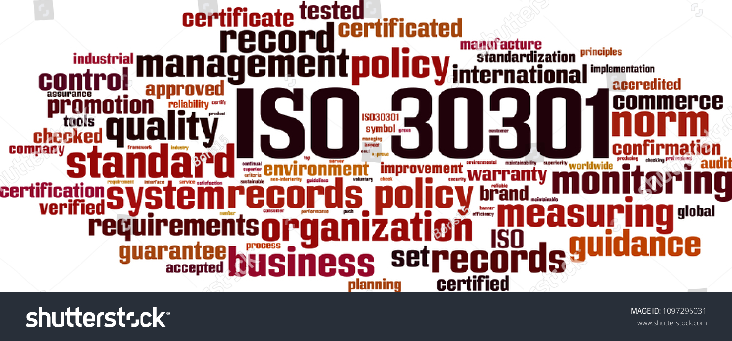 Iso 30301 Word Cloud Concept Vector Stock Vector (Royalty Free ...