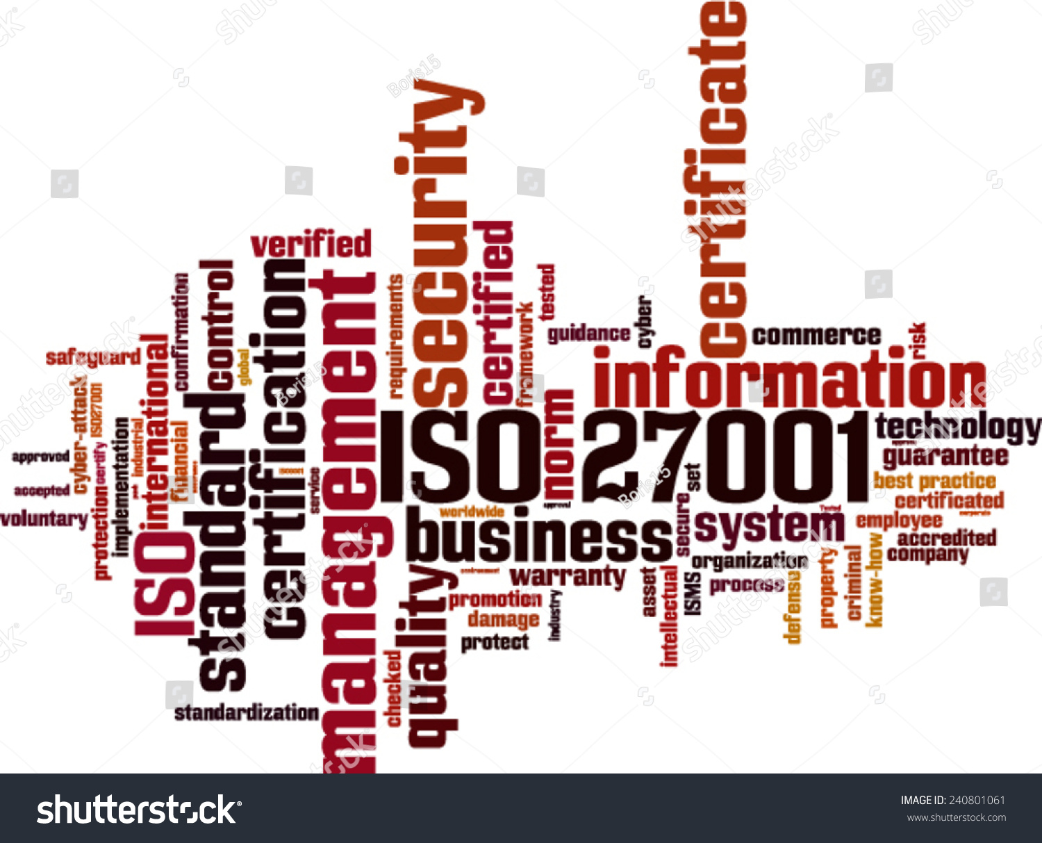 Iso 27001 Word Cloud Concept Vector: เวกเตอร์สต็อก (ปลอดค่าลิขสิทธิ์ ...