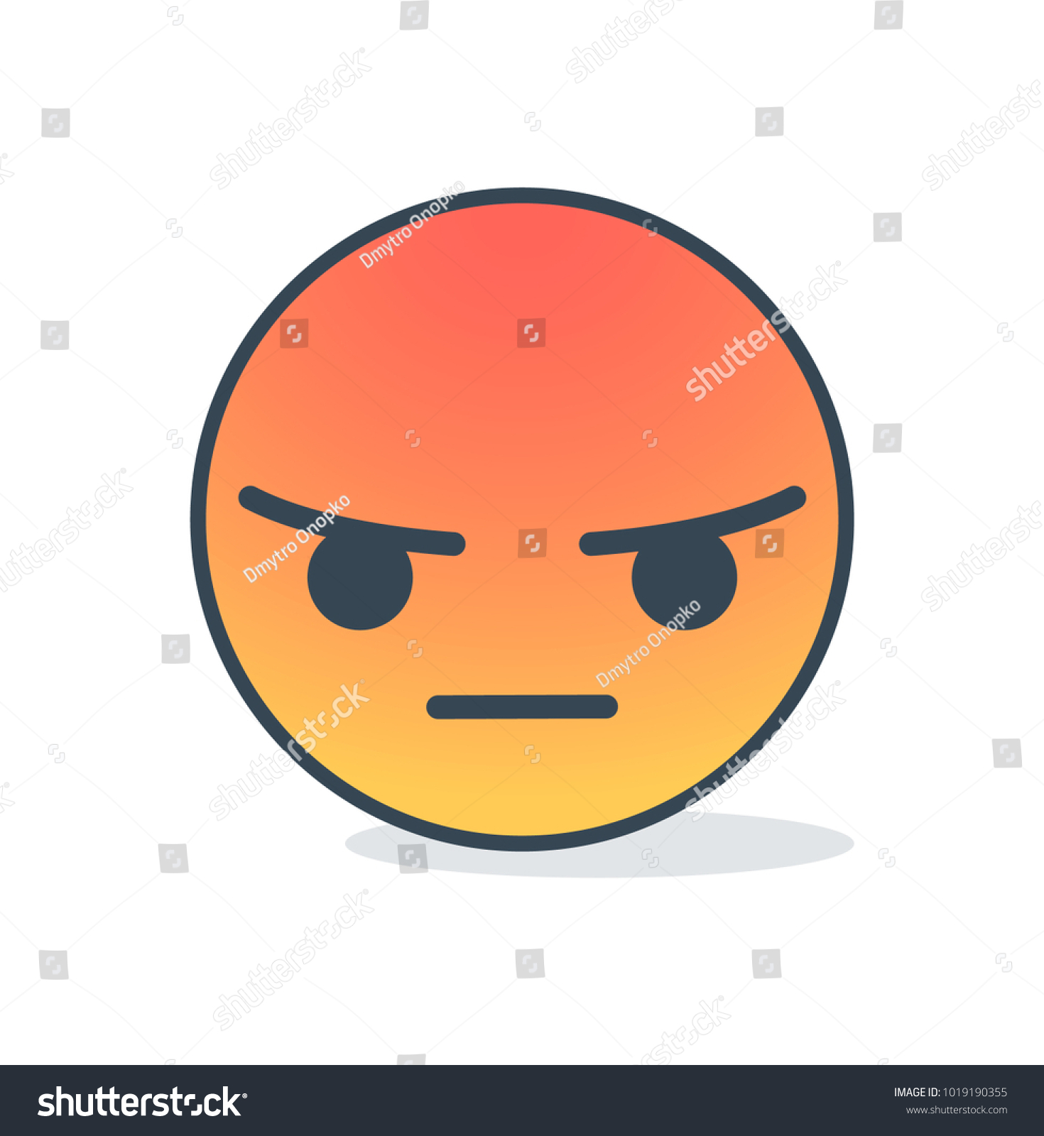 Isolated Angry Emoticon: เวกเตอร์สต็อก (ปลอดค่าลิขสิทธิ์) 1019190355 ...