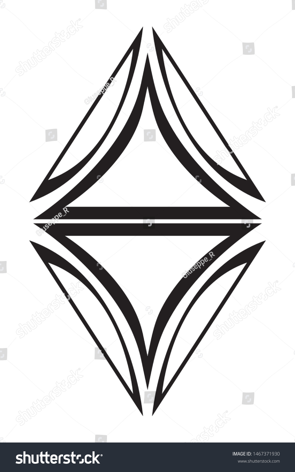 Isolated Art Deco Shape Design Stock Vector (Royalty Free) 1467371930