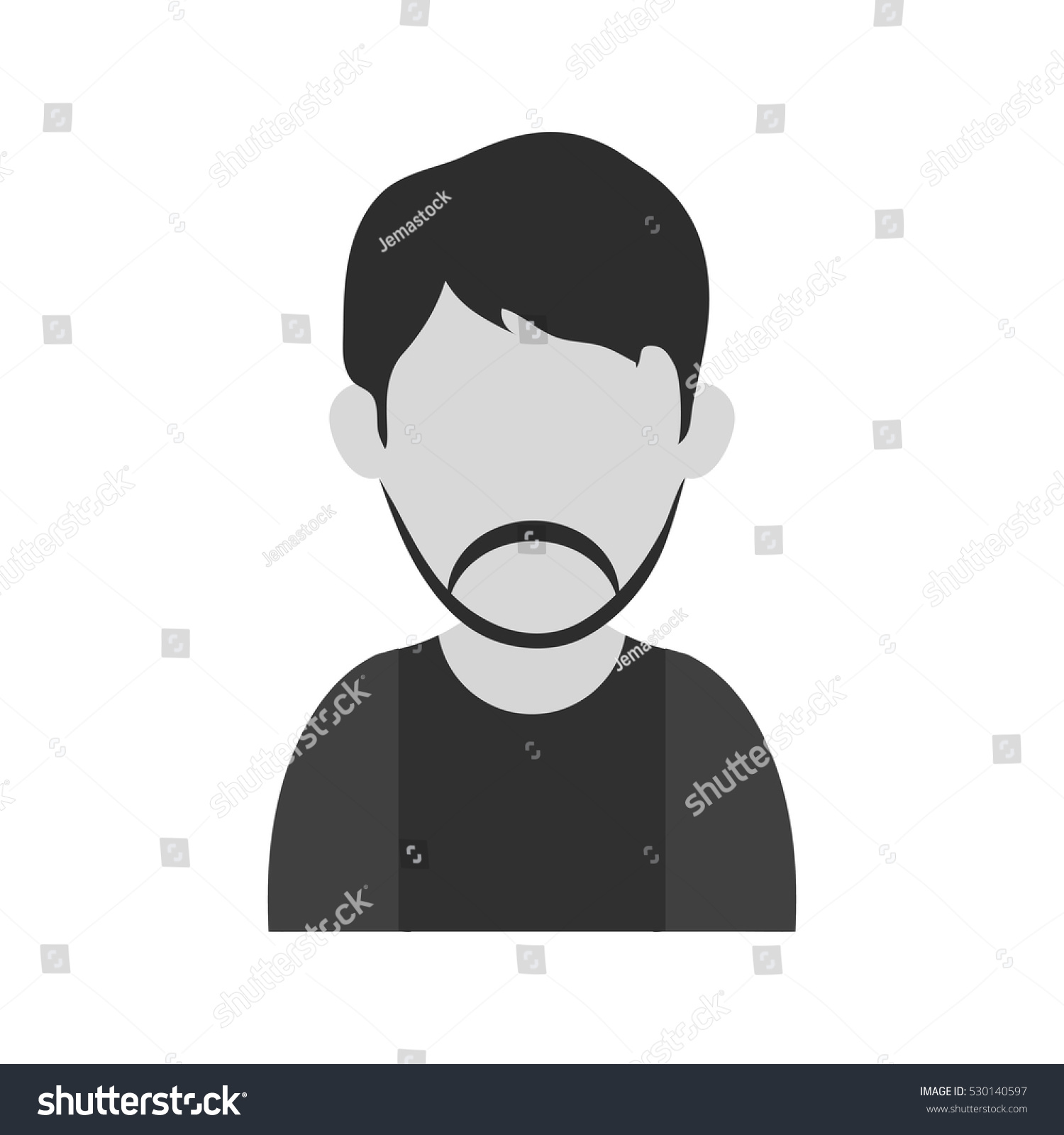 Isolated Avatar Man Design Stock Vector (Royalty Free) 530140597 ...