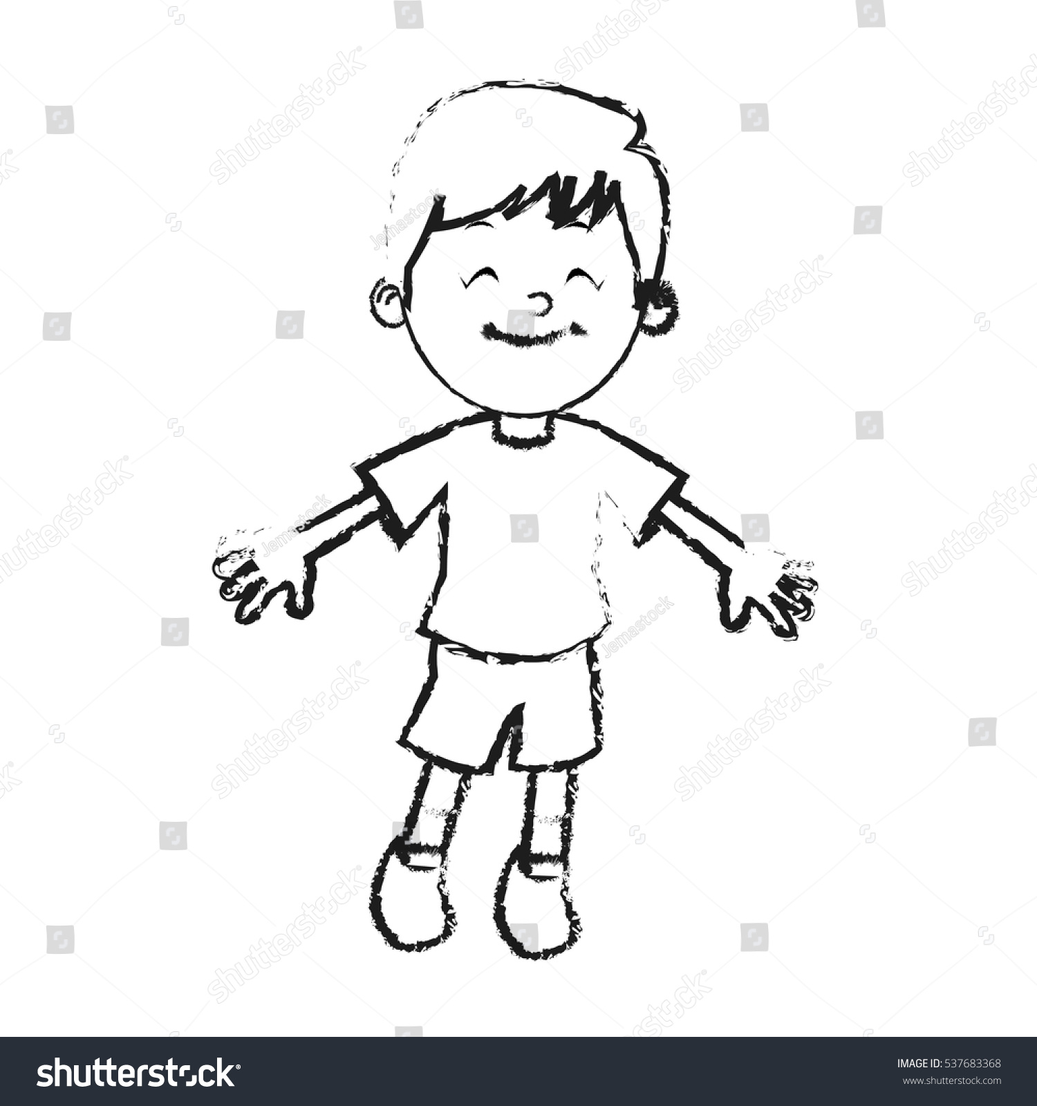 Isolated Boy Cartoon Design Stock Vector (Royalty Free) 537683368 ...
