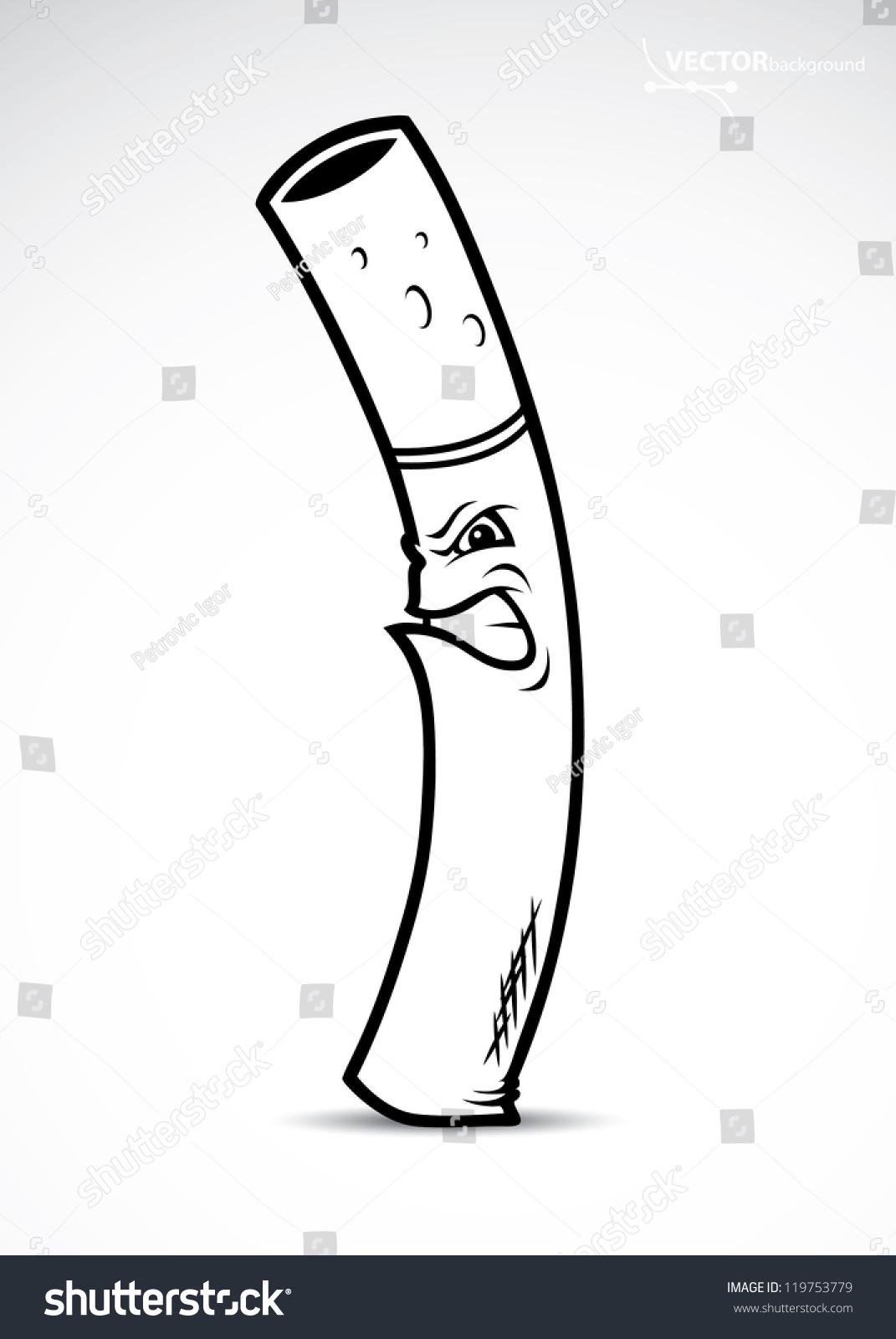 Isolated Cartoon Cigarette Vector Illustration Stock Vector (Royalty ...