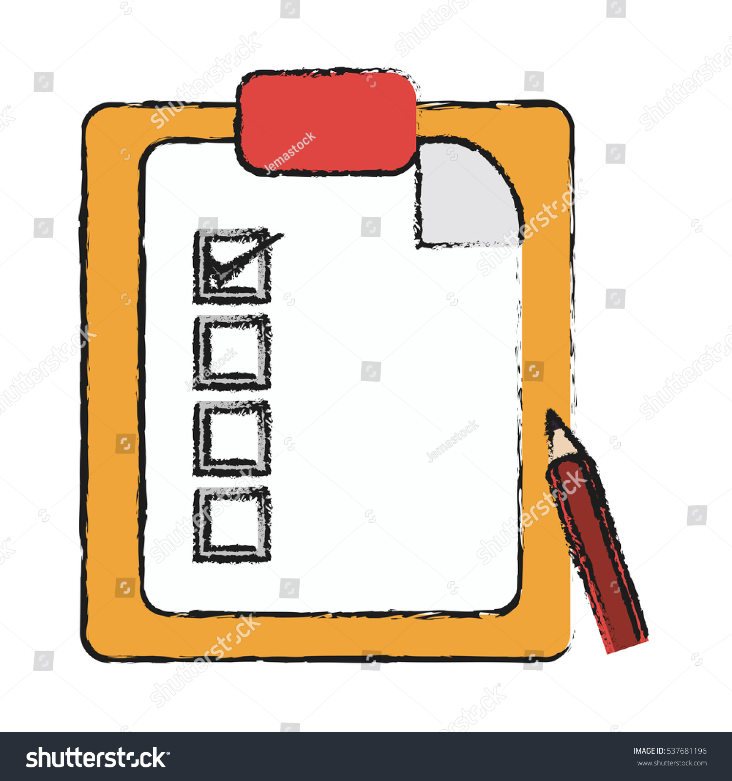 Isolated Check List Design Stock Vector (Royalty Free) 537681196 ...