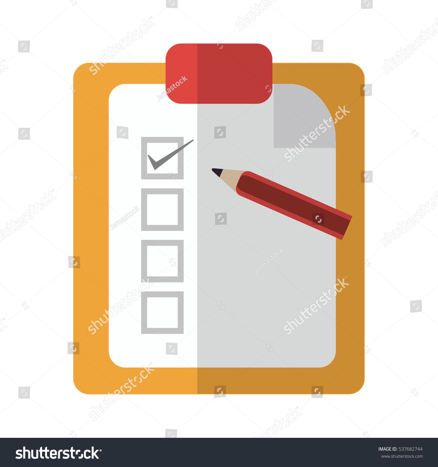 Isolated Check List Design Stock Vector (Royalty Free) 537682744 ...