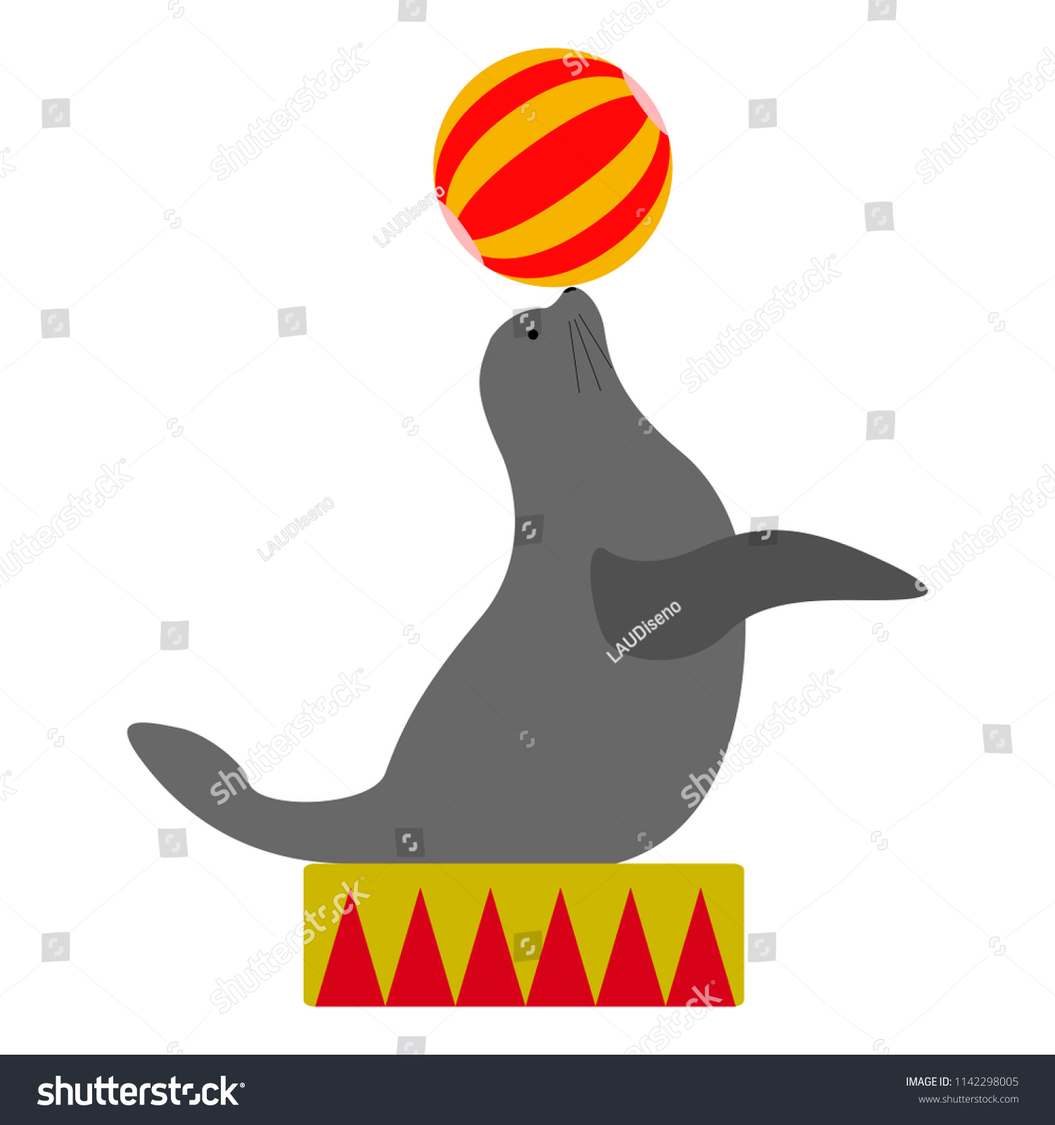 Isolated Circus Seal Stock Vector (Royalty Free) 1142298005 | Shutterstock
