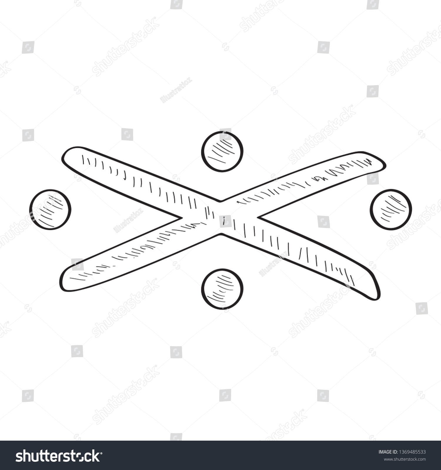 Isolated Comic Musical Note Sketch Vector Stock Vector (Royalty Free ...