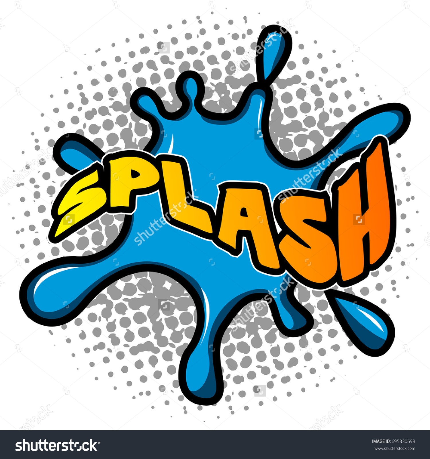 Isolated Comic Splash On White Background Stock Vector (Royalty Free ...
