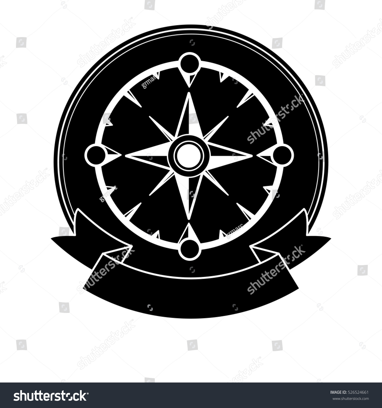 Isolated Compass Design Stock Vector (Royalty Free) 526524661