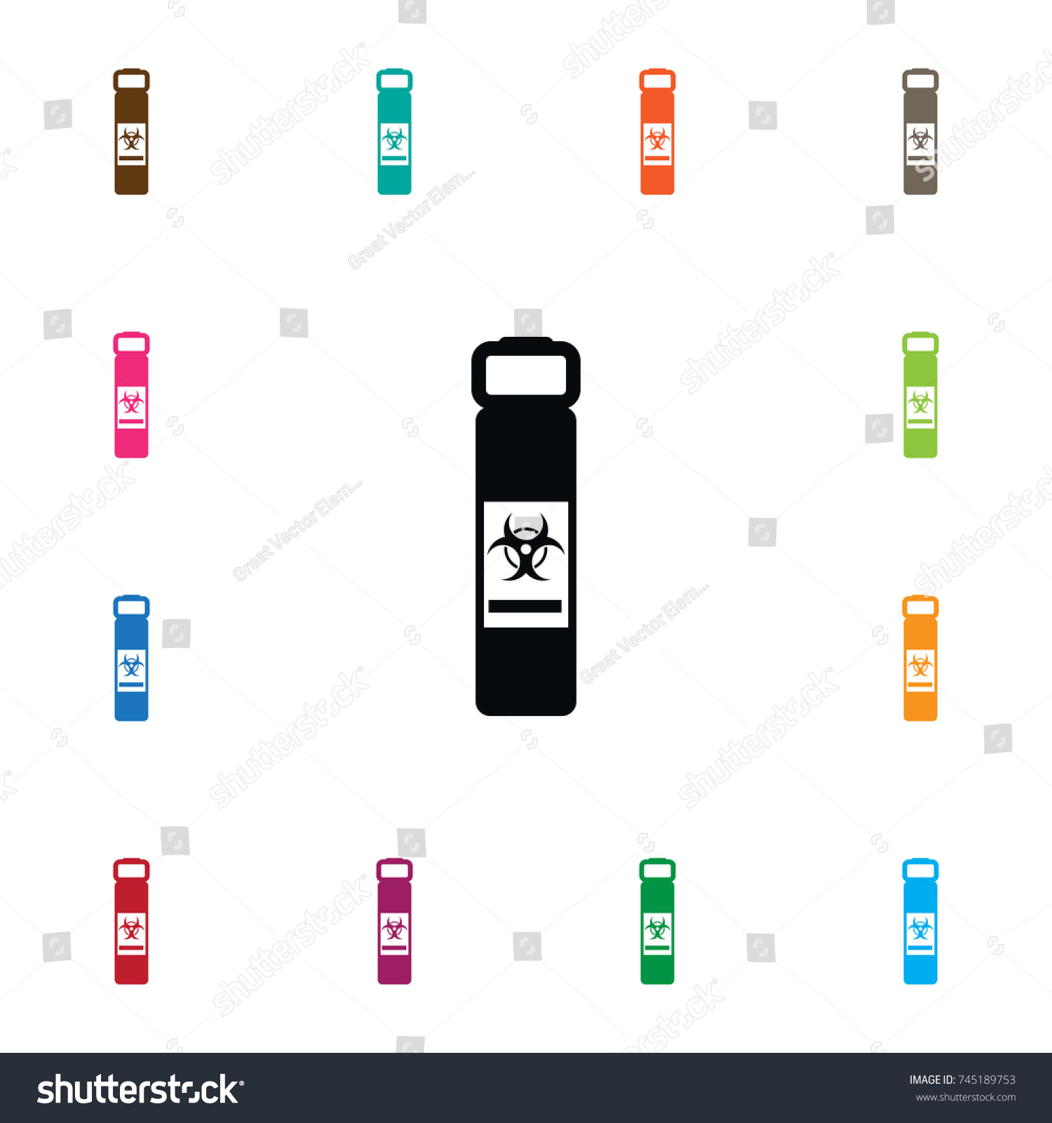 Isolated Danger Icon Poisonous Vector Element Stock Vector (Royalty ...