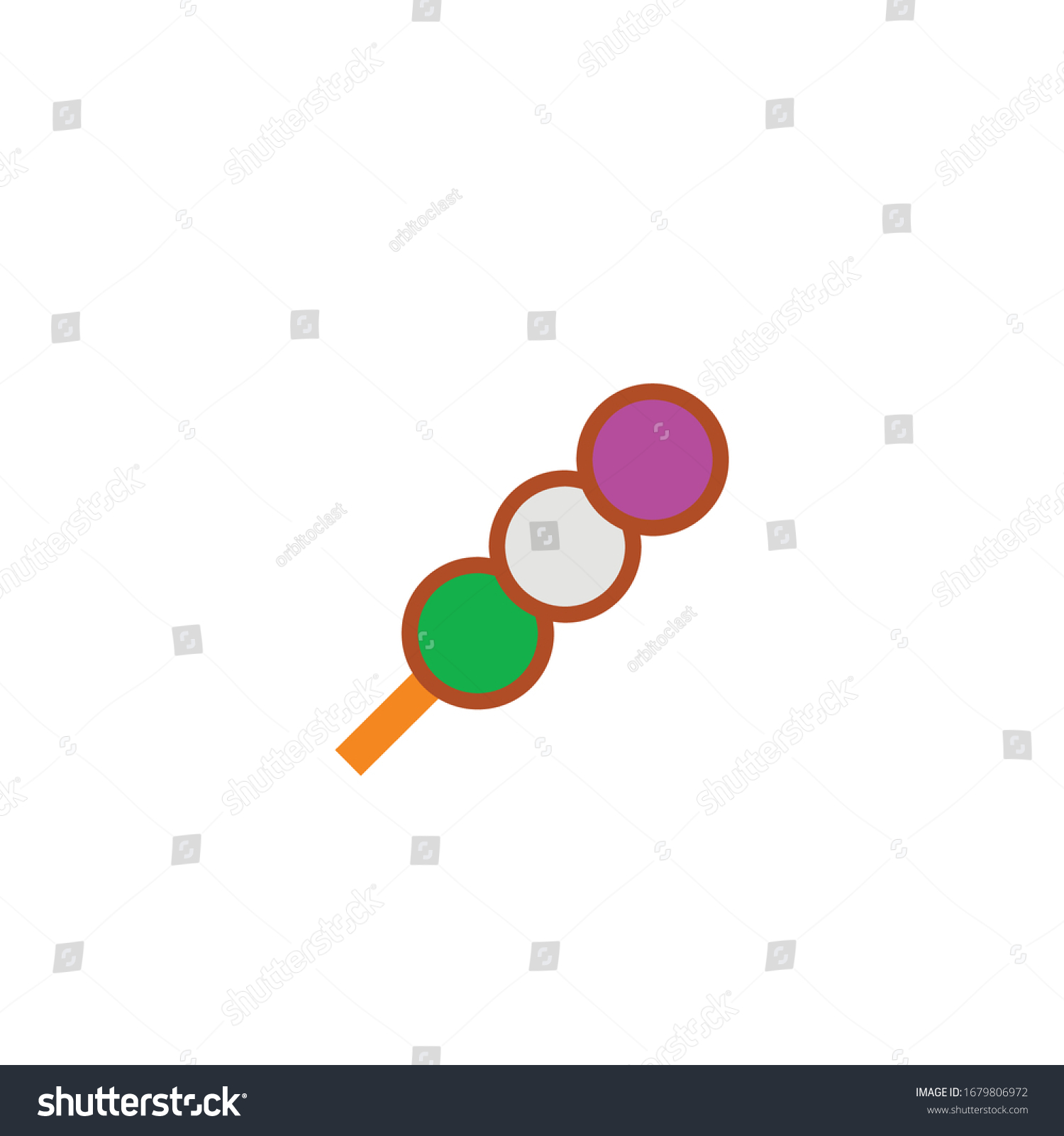 Isolated Dango Emoji Emoticon Flat Vector Stock Vector (Royalty Free ...