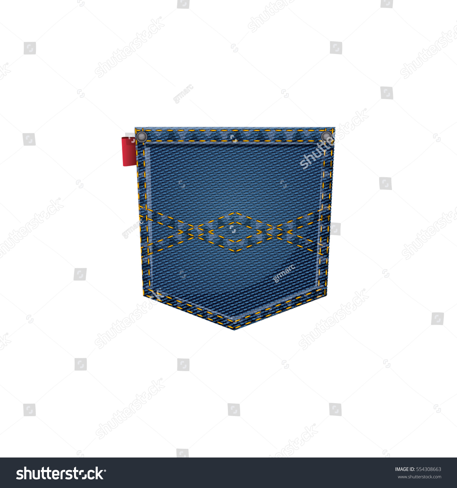 Isolated Denim Pocket Design Stock Vector (Royalty Free) 554308663 ...