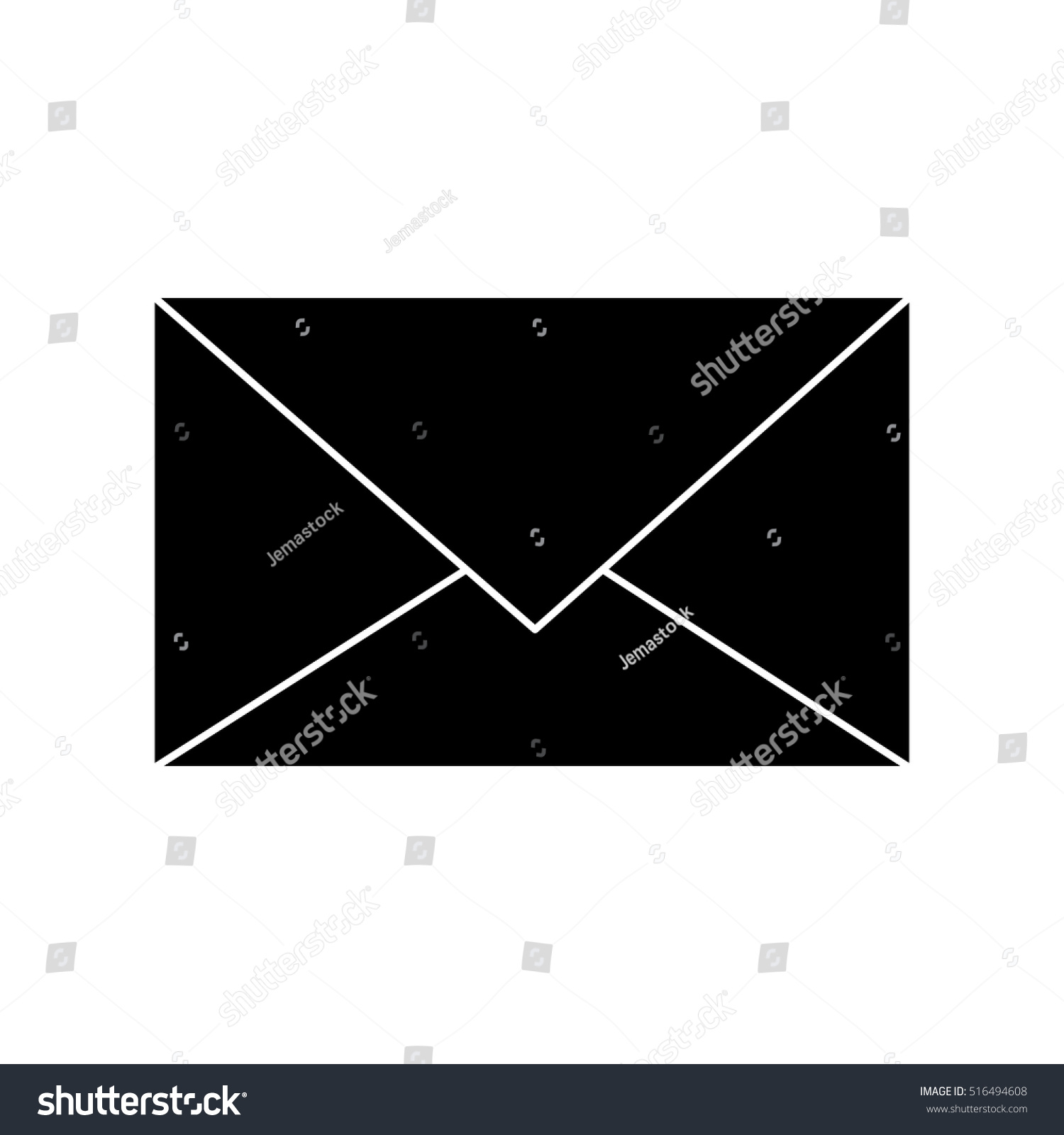 Isolated Email Envelope Design Stock Vector (Royalty Free) 516494608 ...