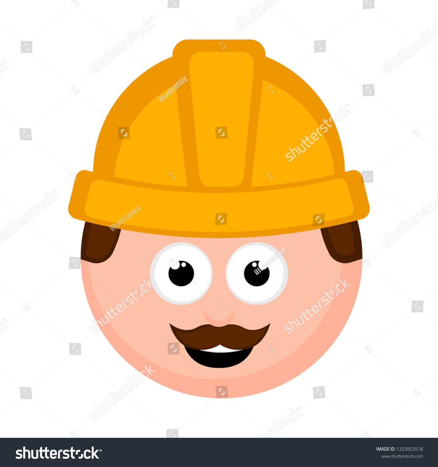 Isolated Engineer Avatar Cartoon Vector Illustration Stock Vector ...