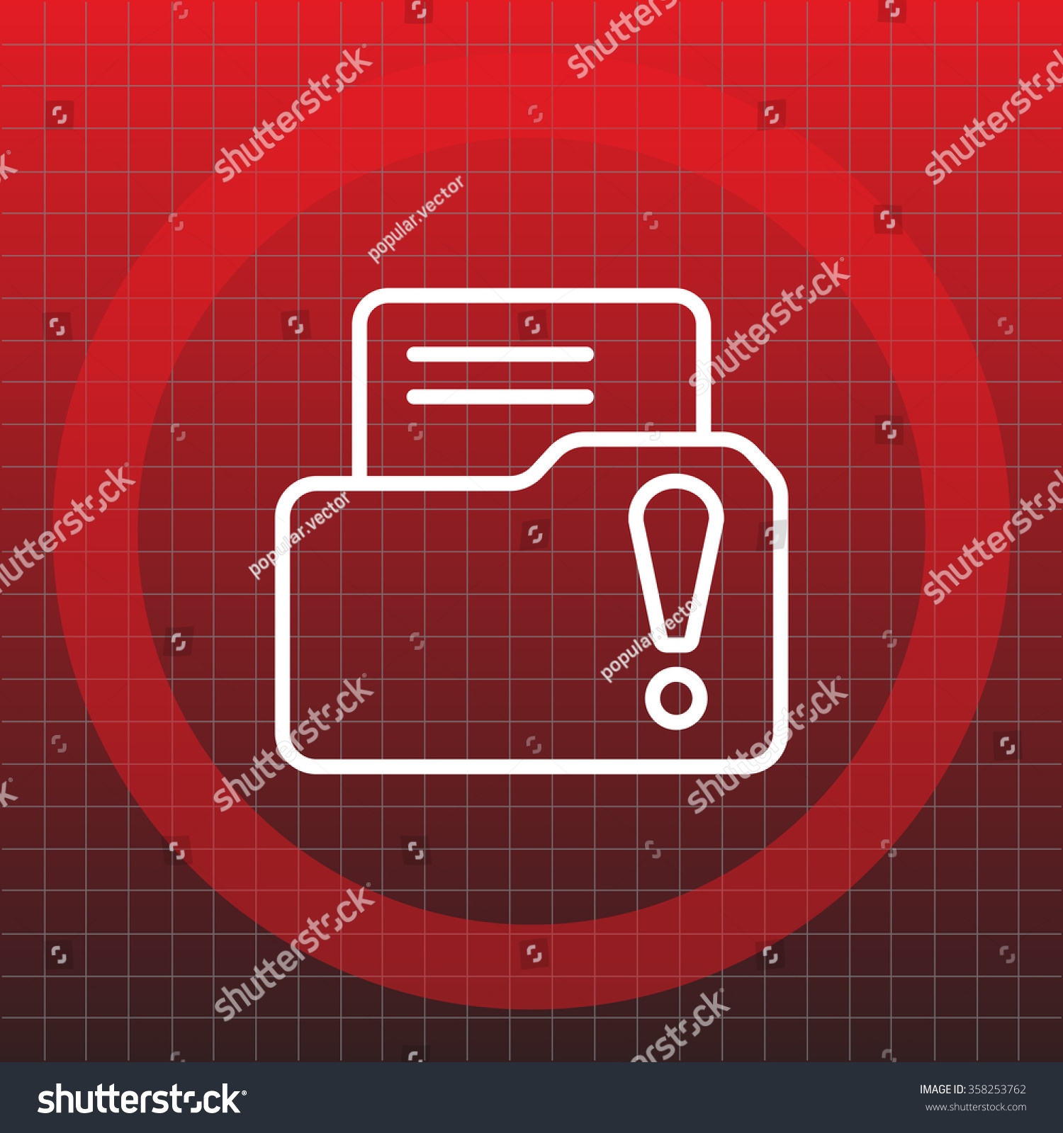 Isolated File Folder Icon Exclamation Sign: vector de stock (libre de ... Isolated File Folder Icon Exclamation Sign: vector de stock (libre de ...