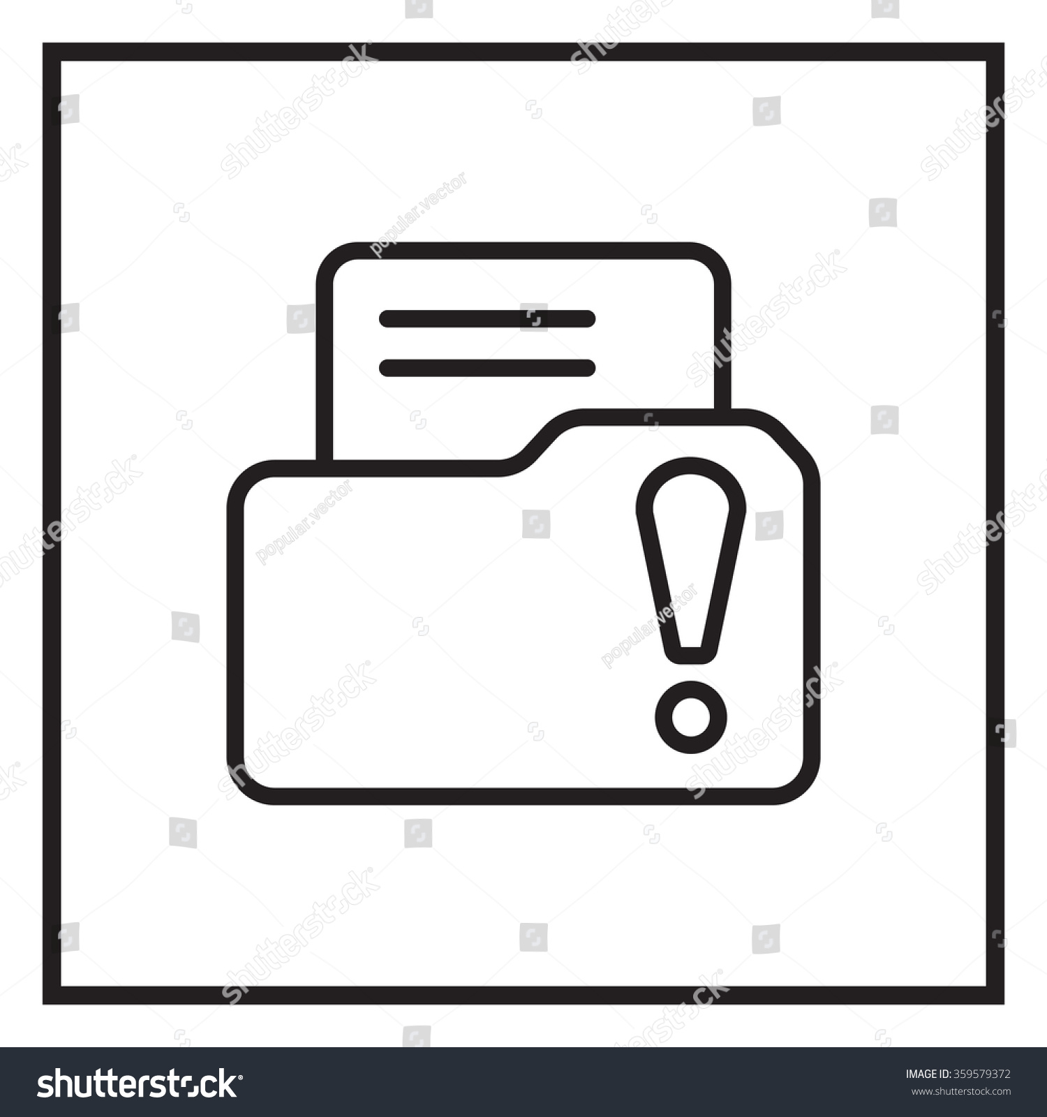 Isolated File Folder Icon Exclamation Sign Stock Vector (Royalty Free ... Isolated File Folder Icon Exclamation Sign Stock Vector (Royalty Free ...