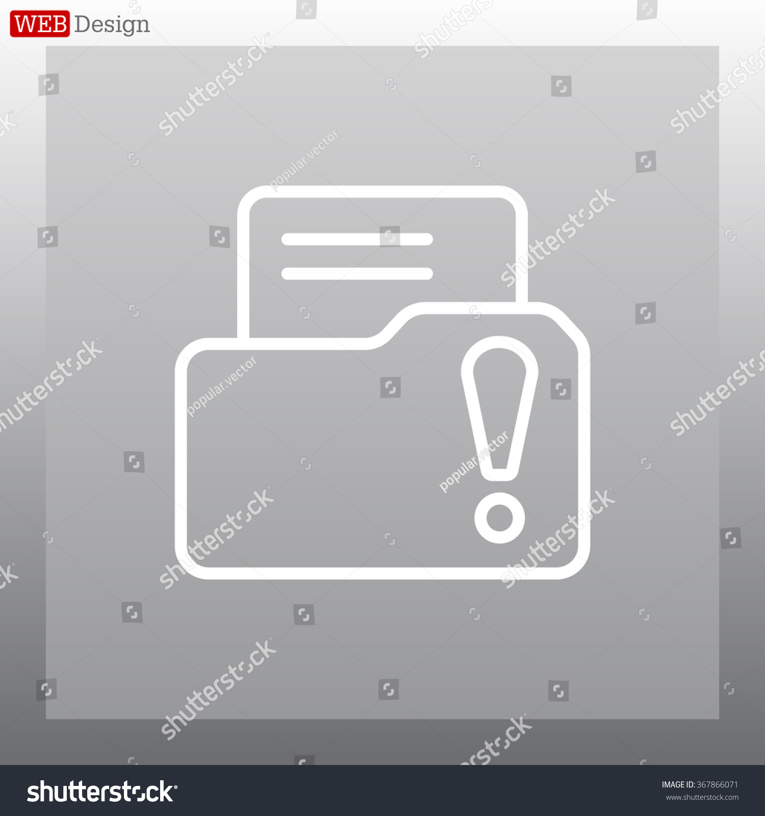 Isolated File Folder Icon Exclamation Sign Stock Vector (Royalty Free ... Isolated File Folder Icon Exclamation Sign Stock Vector (Royalty Free ...