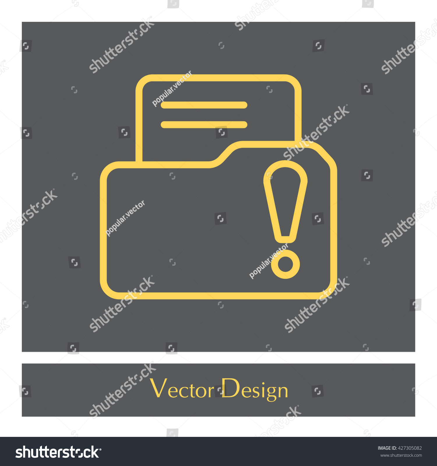 Isolated File Folder Icon Exclamation Sign Stock Vector (Royalty Free ... Isolated File Folder Icon Exclamation Sign Stock Vector (Royalty Free ...