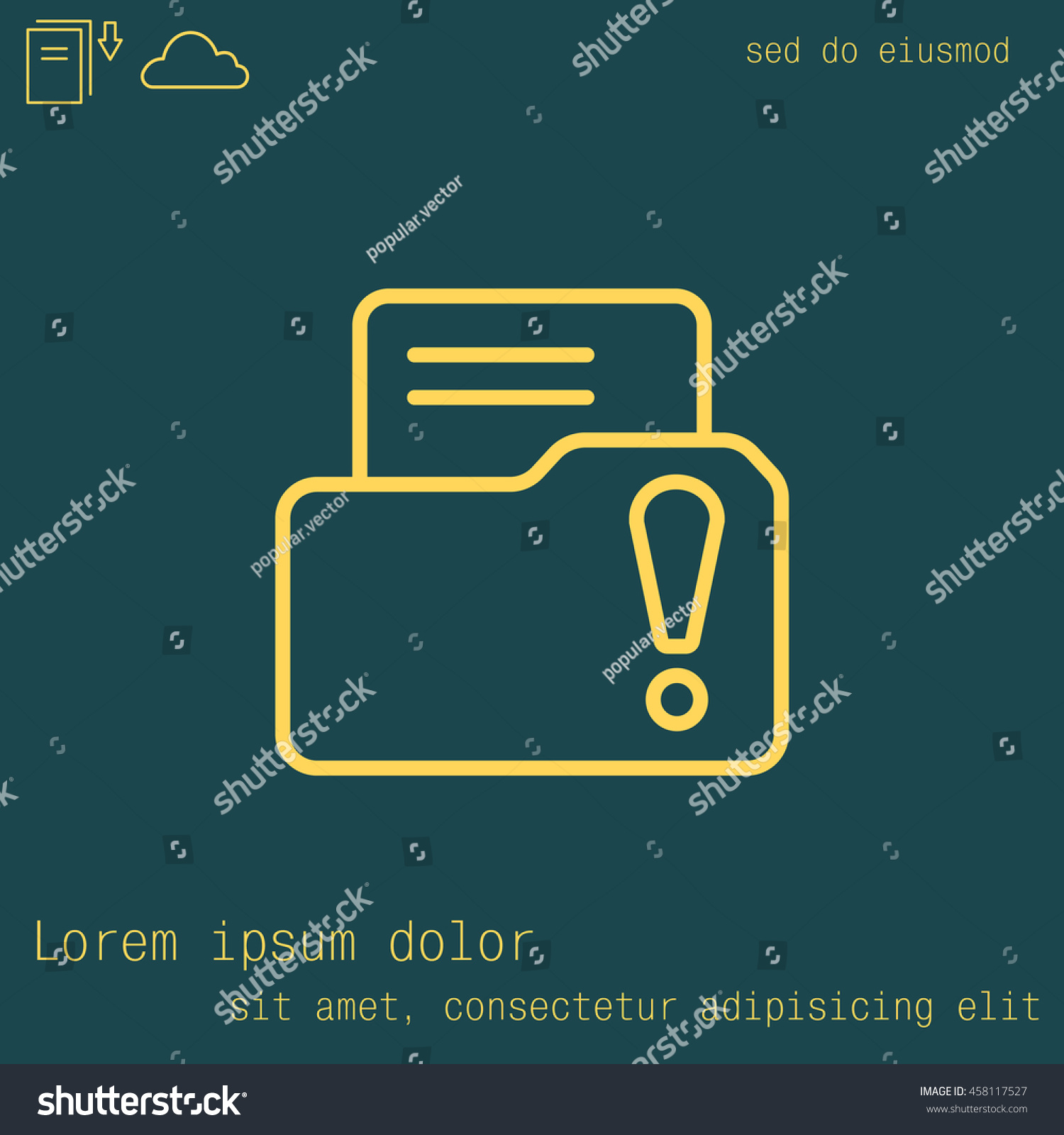 Isolated File Folder Icon Exclamation Sign Stock Vector (Royalty Free ... Isolated File Folder Icon Exclamation Sign Stock Vector (Royalty Free ...