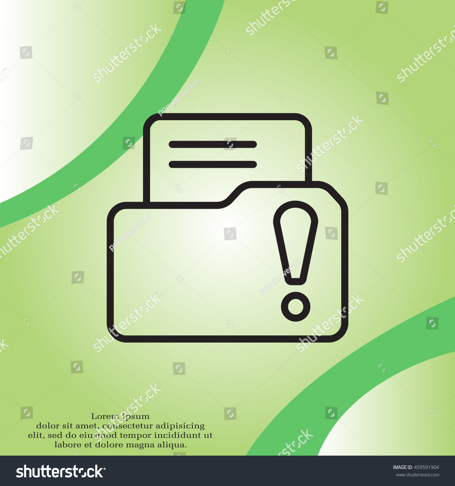Isolated File Folder Icon Exclamation Sign Stock Vector (Royalty Free ... Isolated File Folder Icon Exclamation Sign Stock Vector (Royalty Free ...