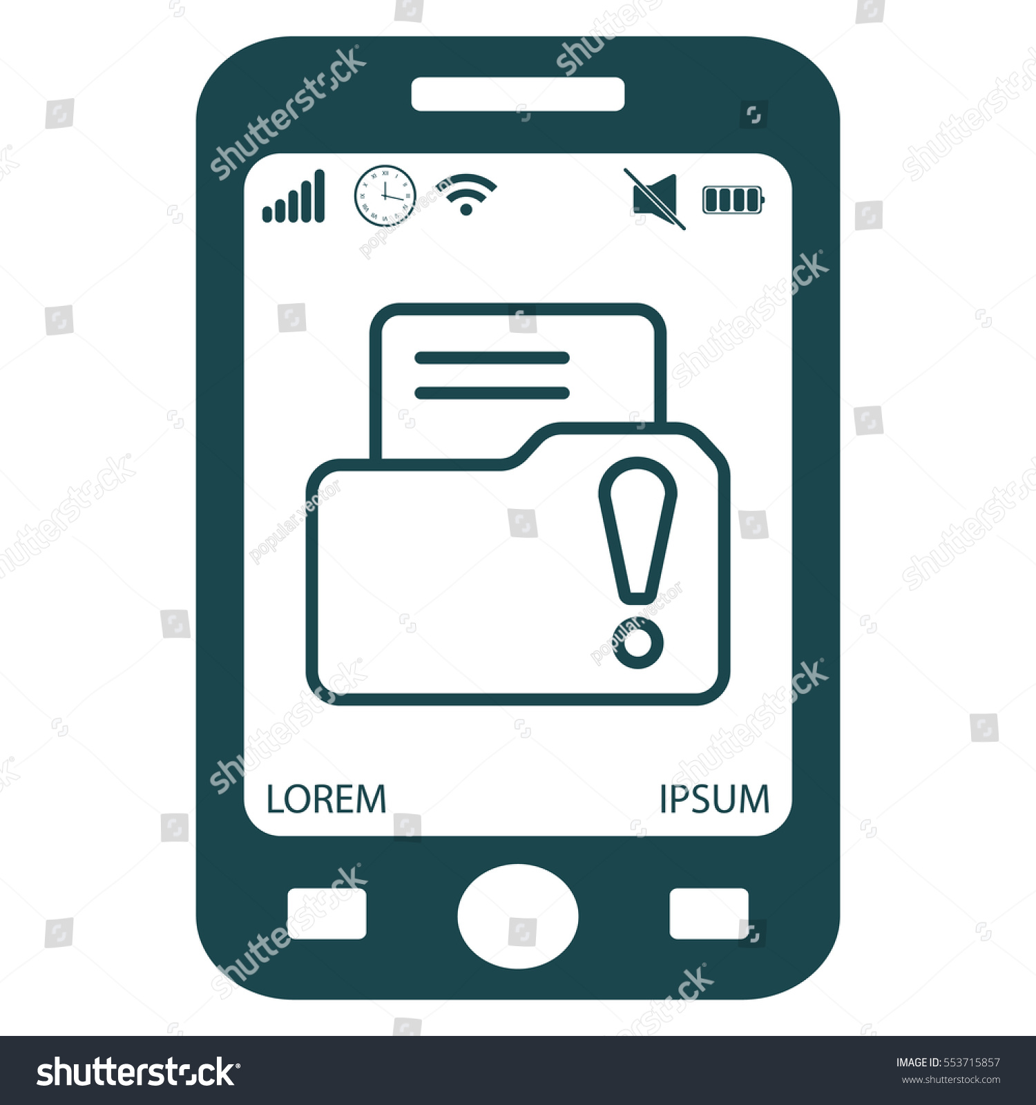 Isolated File Folder Icon Exclamation Sign Stock Vector (Royalty Free ... Isolated File Folder Icon Exclamation Sign Stock Vector (Royalty Free ...