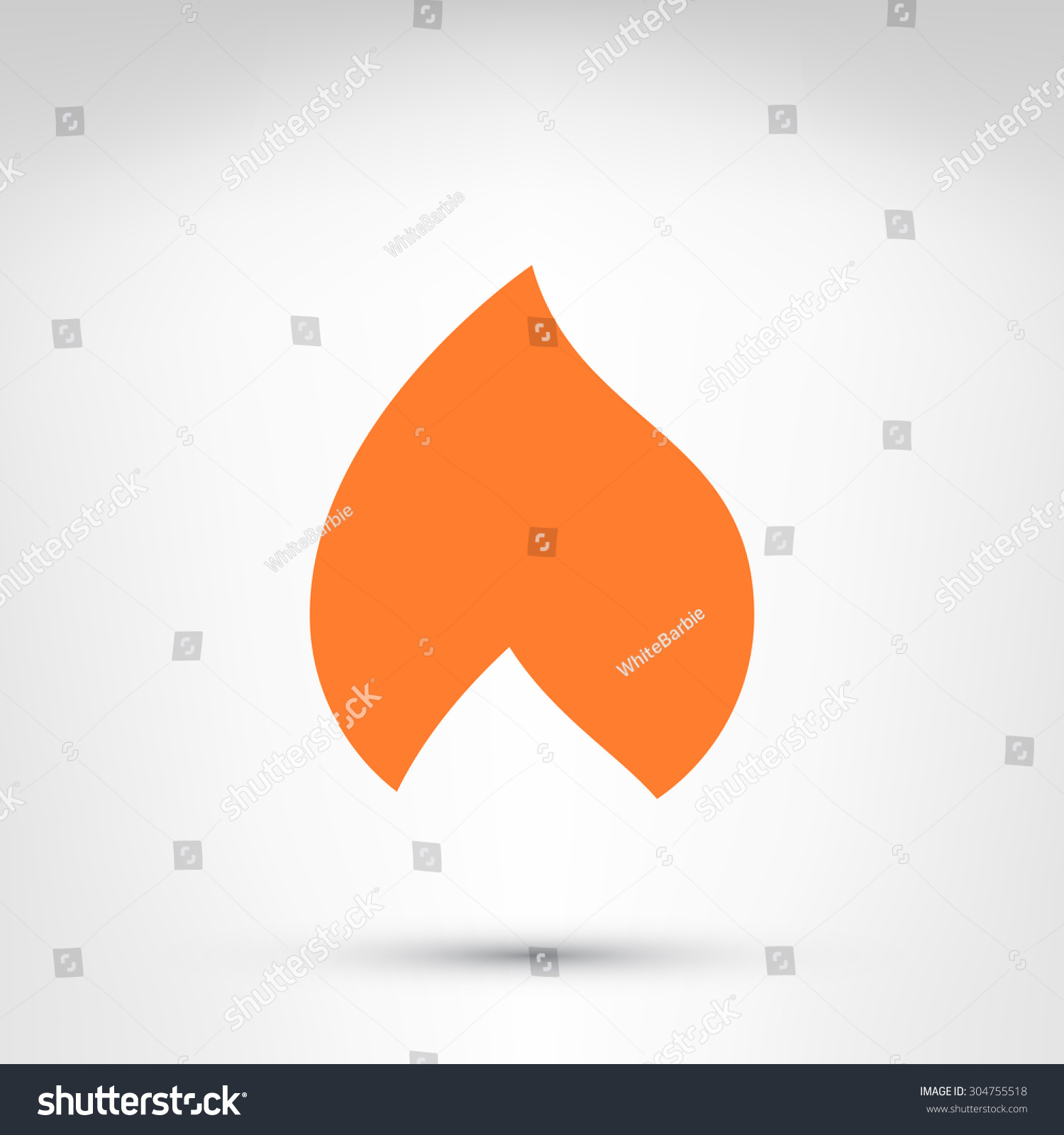 Isolated Fire Icon Vector On White Stock Vector (Royalty Free ...