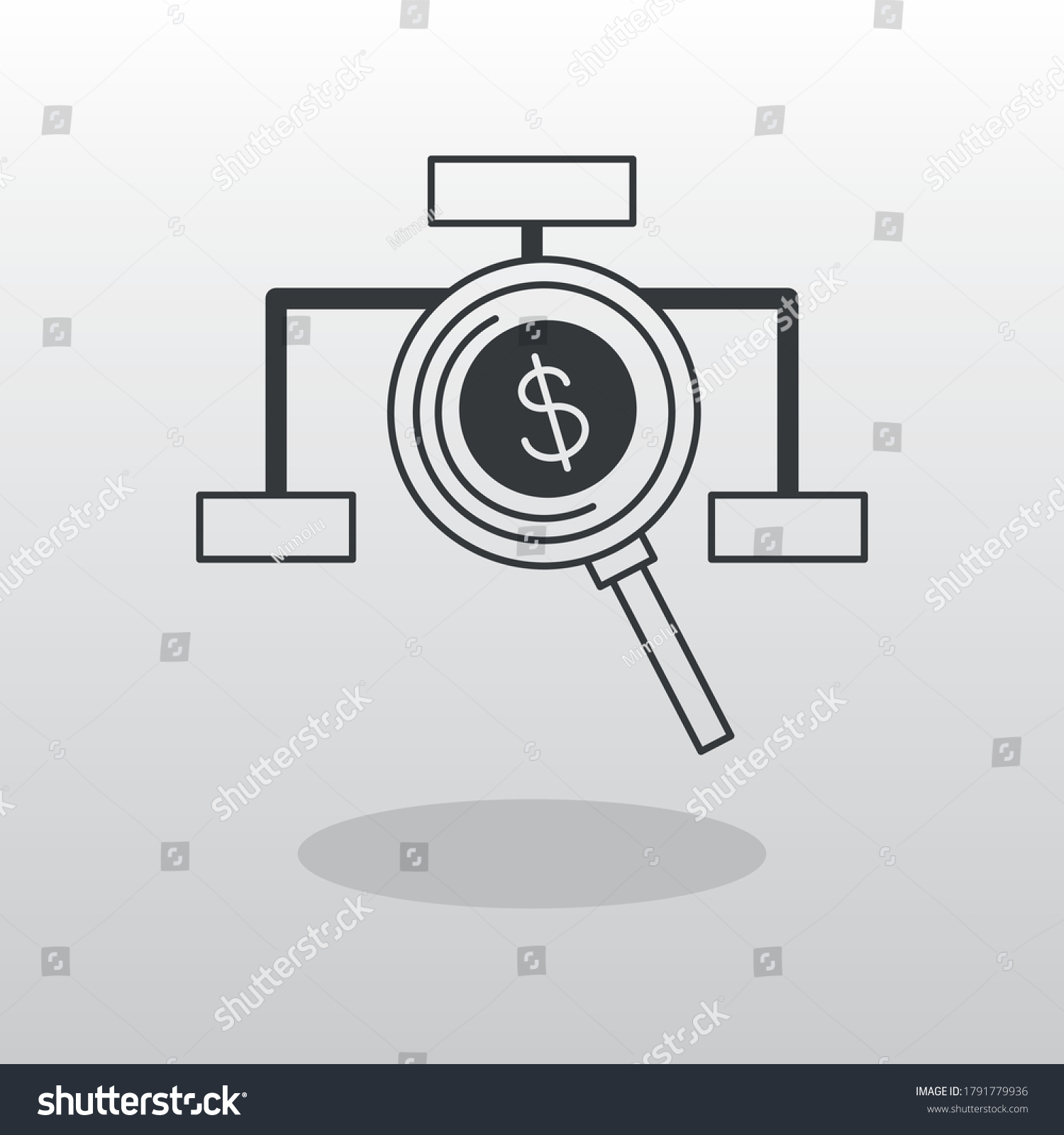 Isolated Flow Chart Analytics Icon Stock Vector (Royalty Free ...