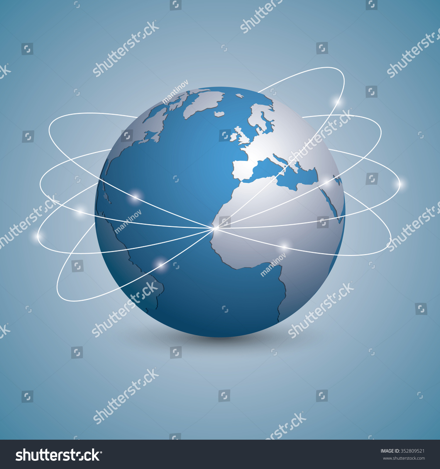Isolated Global Communication Logo Stock Vector (Royalty Free ...