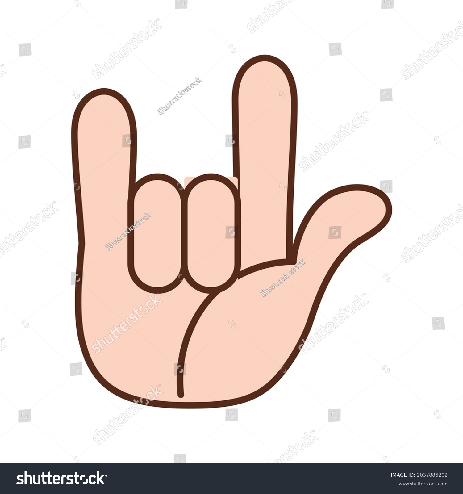 Isolated Hand Doing Sign Language Vector Stock Vector (Royalty Free ...