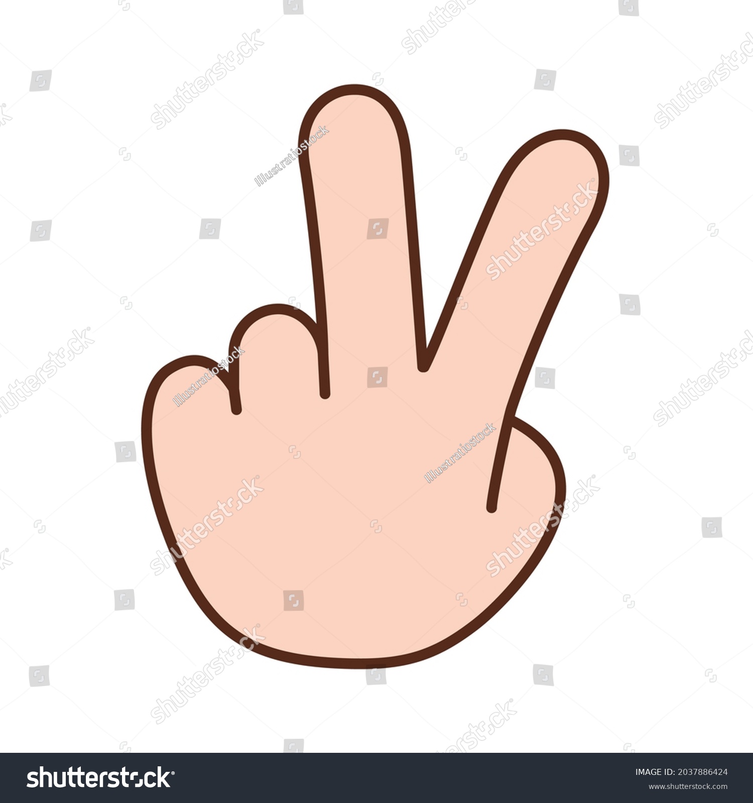 Isolated Hand Doing Sign Language Vector Stock Vector (Royalty Free ...