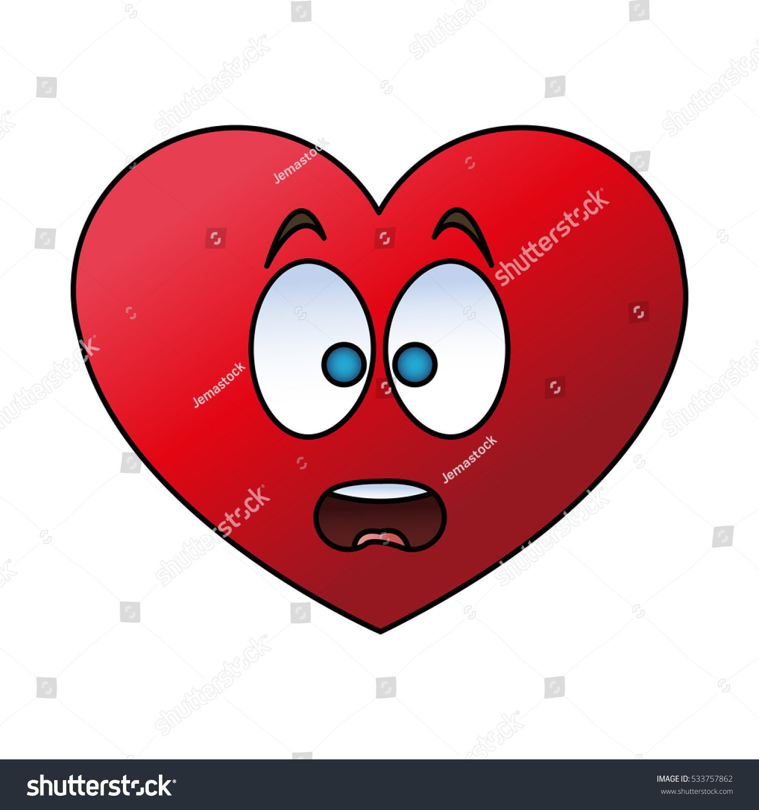 Isolated Heart Cartoon Design Stock Vector (Royalty Free) 533757862 ...